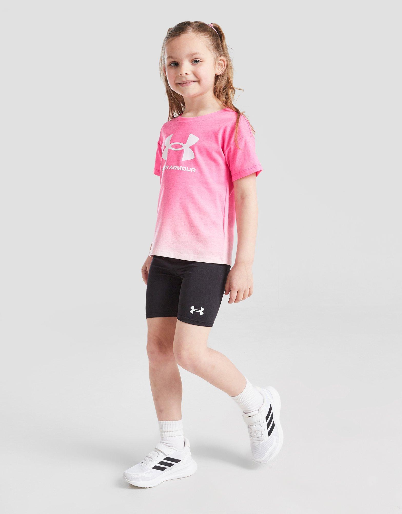Pink Under Armour Girls' Lock Up T-Shirt/Shorts Set Children - JD Sports