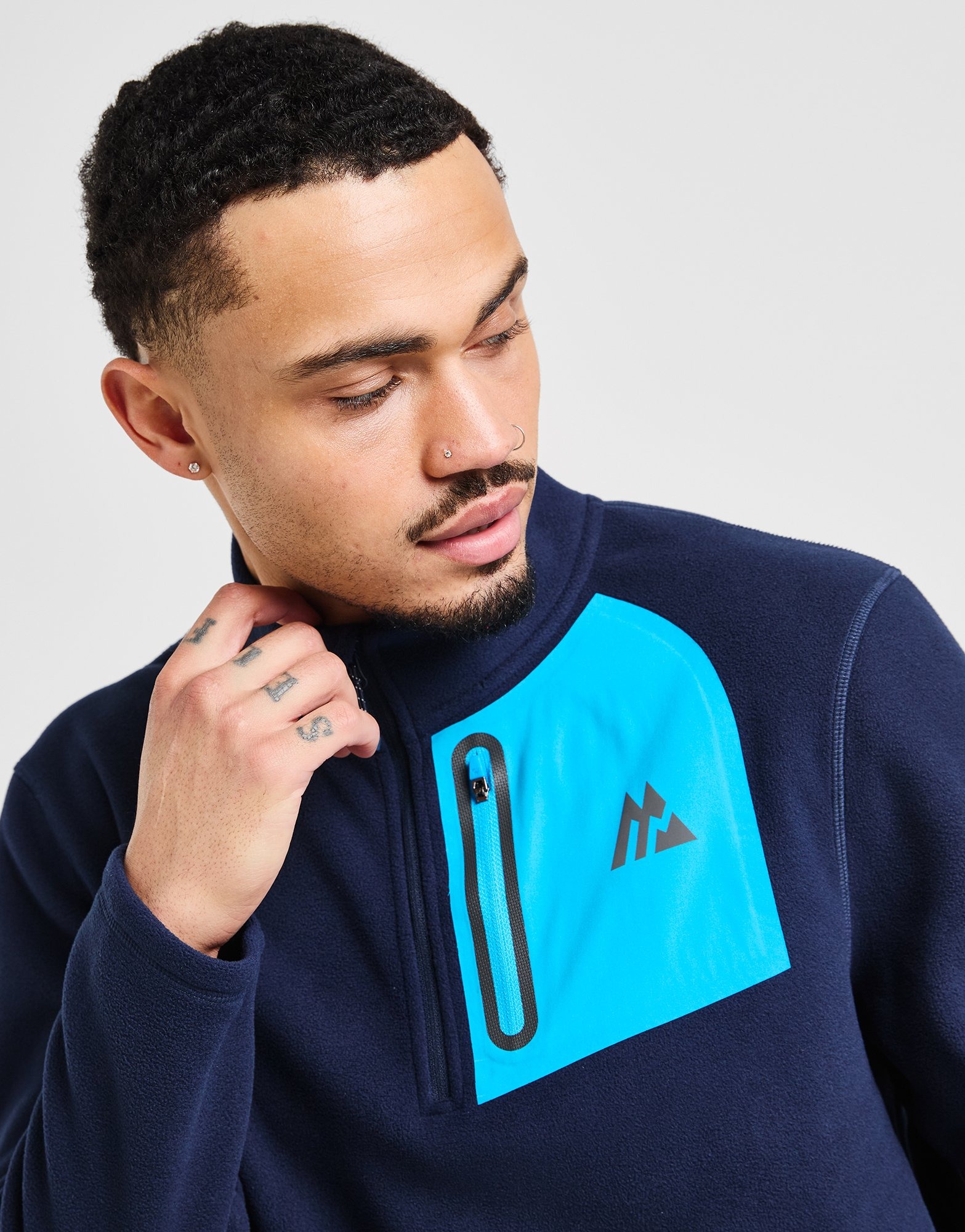 Blue MONTIREX Ascent 1/4 Zip Polar Fleece - JD Sports