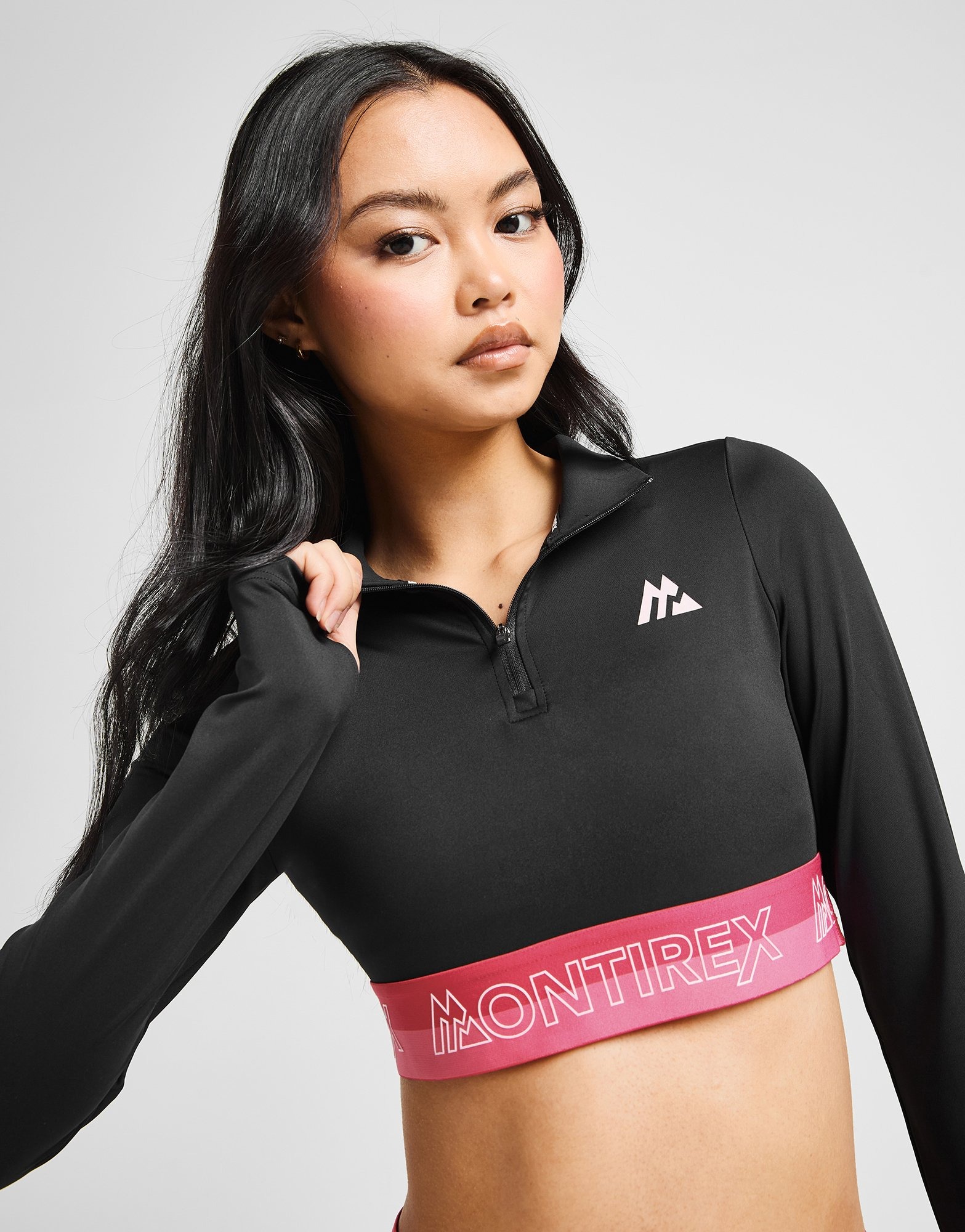 Black MONTIREX Icon Crop 1/4 Zip Top - JD Sports Australia
