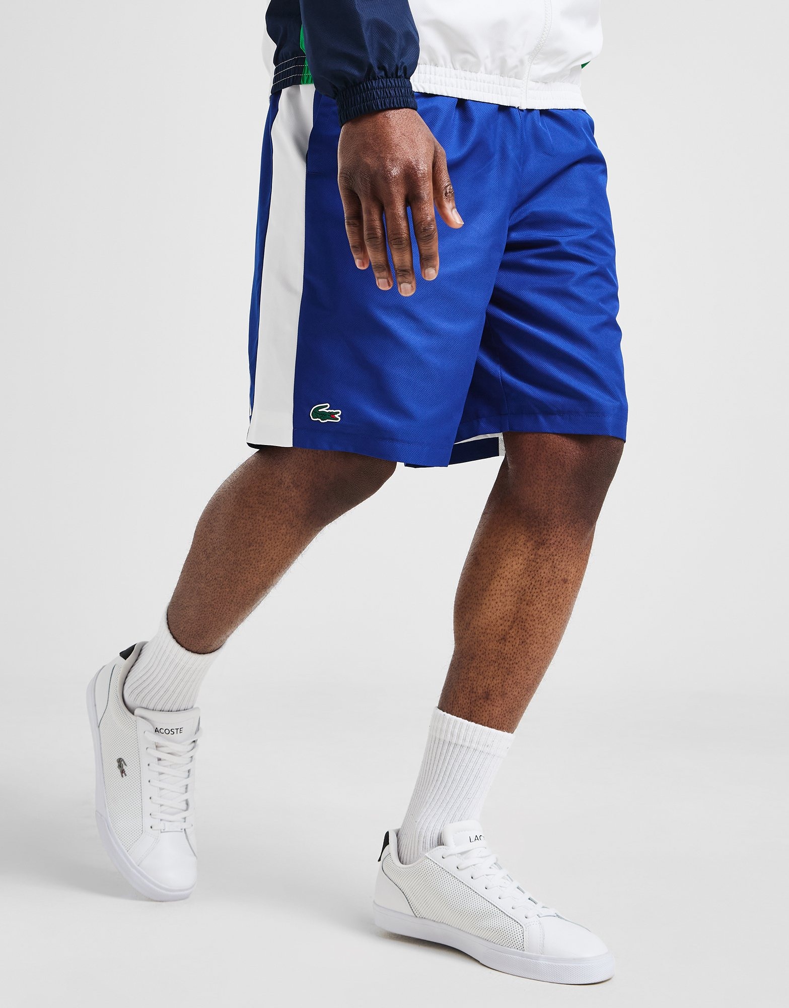 Lacoste Back Logo Colour Block Shorts Blau - JD Sports Deutschland