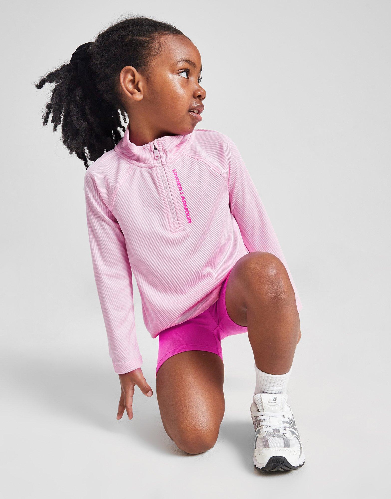 Pink Under Armour Girls' Tech Twist 1/4 Zip/Shorts Set Infant - JD ...