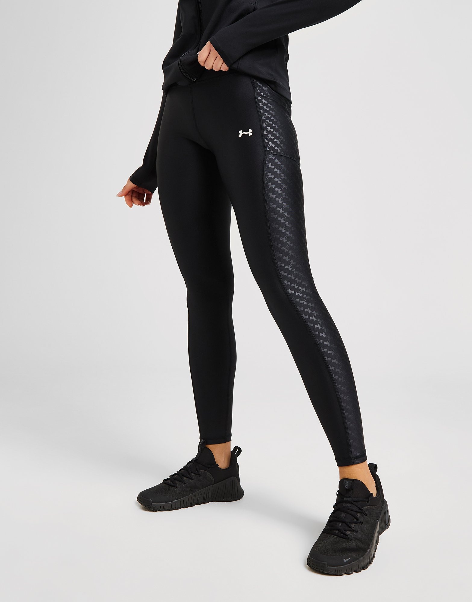 Black Under Armour Embossed All Over Print Leggings - JD Sports Ireland