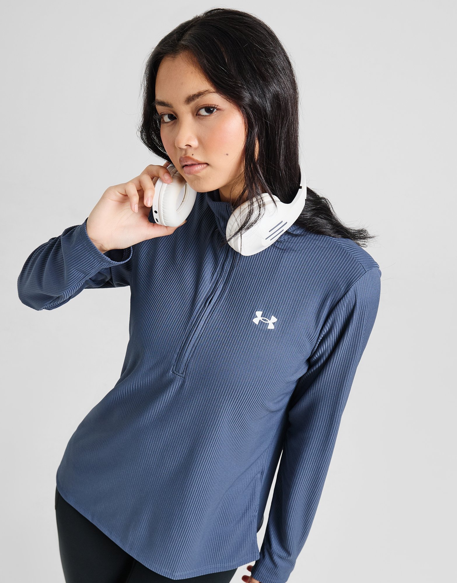 Grey Under Armour Tech Ribbed 14 Zip Top Jd Sports Nz