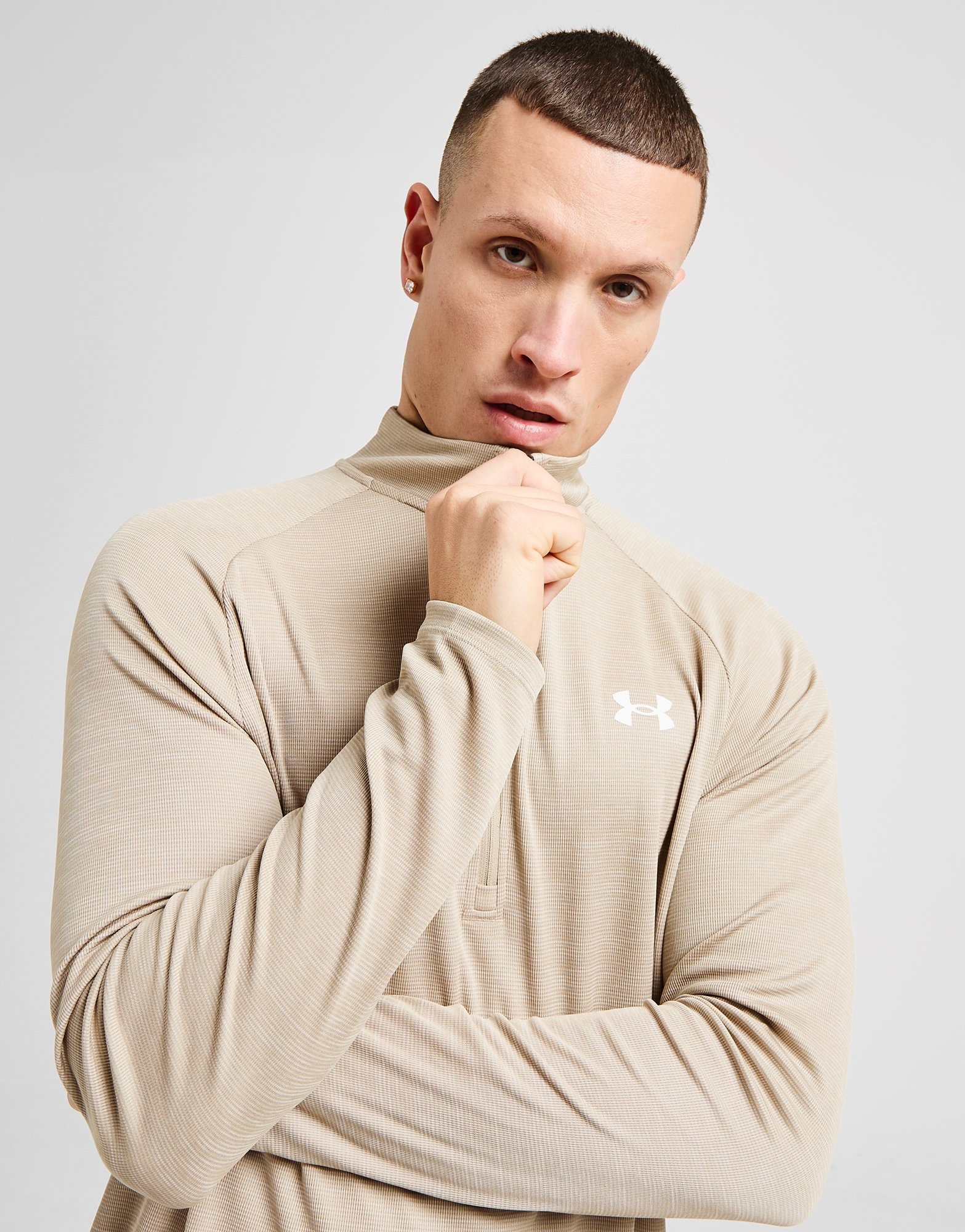 Brown Under Armour Tech Textured 14 Zip Top Jd Sports Uk