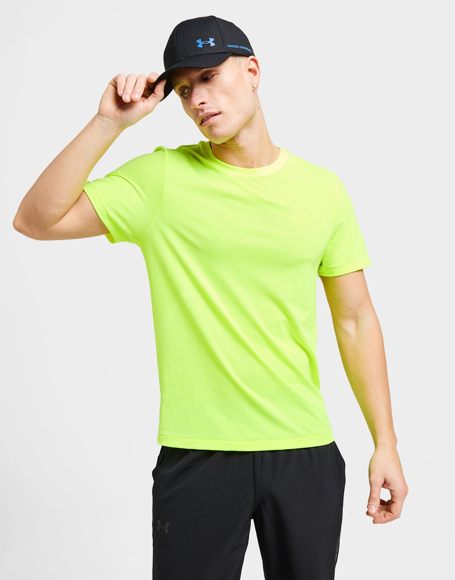 Yellow Under Armour Seamless Stride T-Shirt - JD Sports