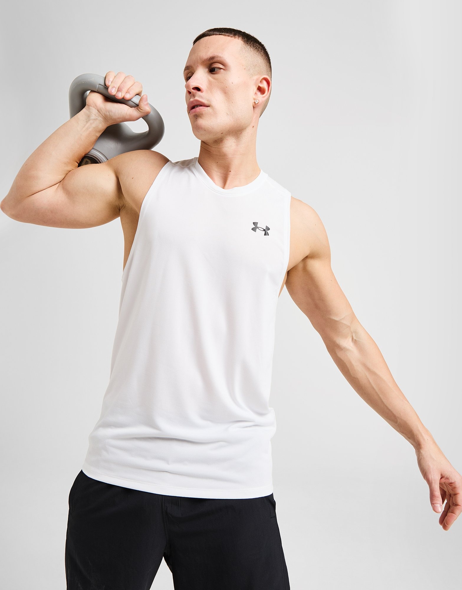 White Under Armour Tech Tank Top - JD Sports België