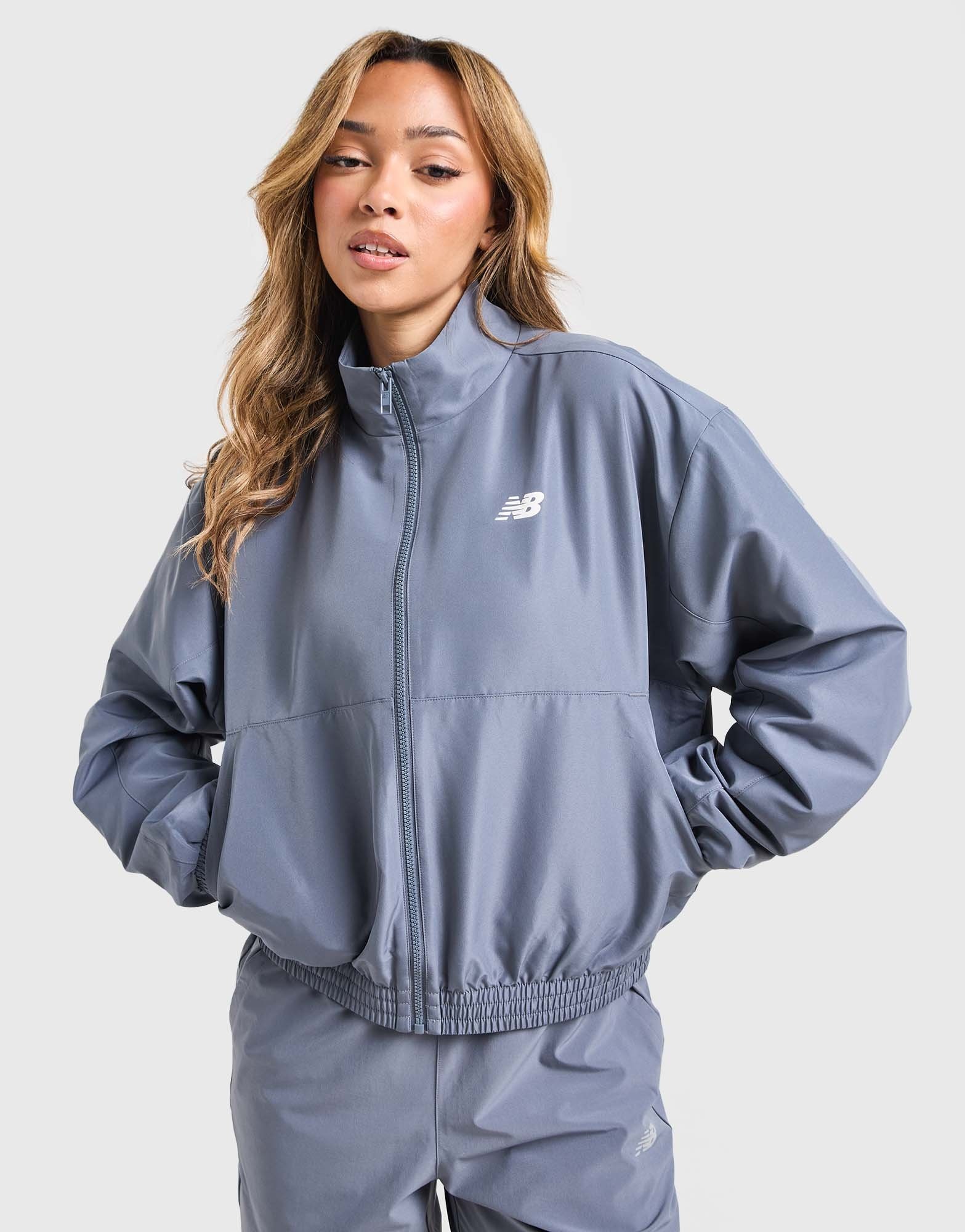 Blue New Balance Essential Logo Woven Jacket - JD Sports Ireland