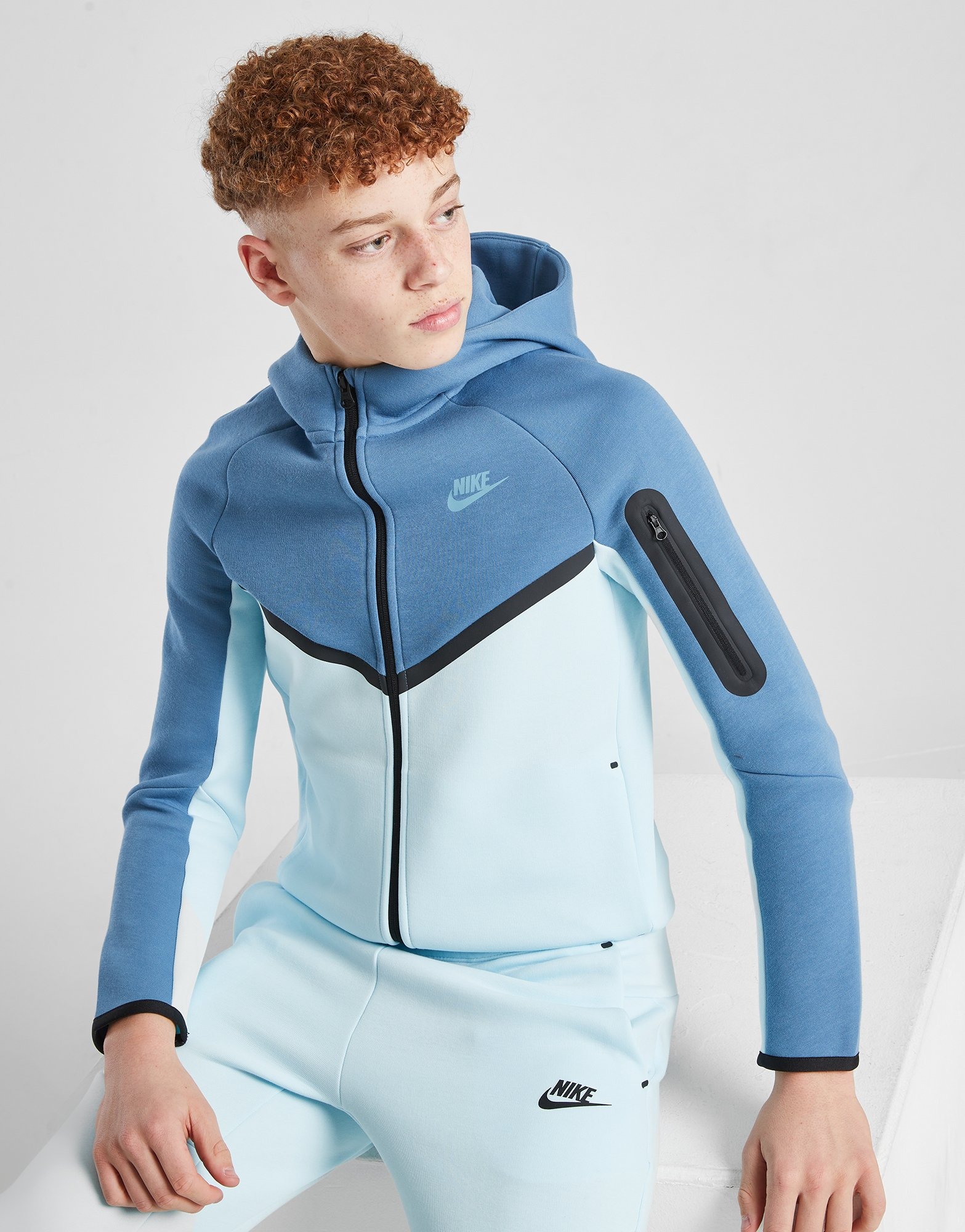 Blue Nike Tech Fleece Hoodie Junior's - JD Sports NZ