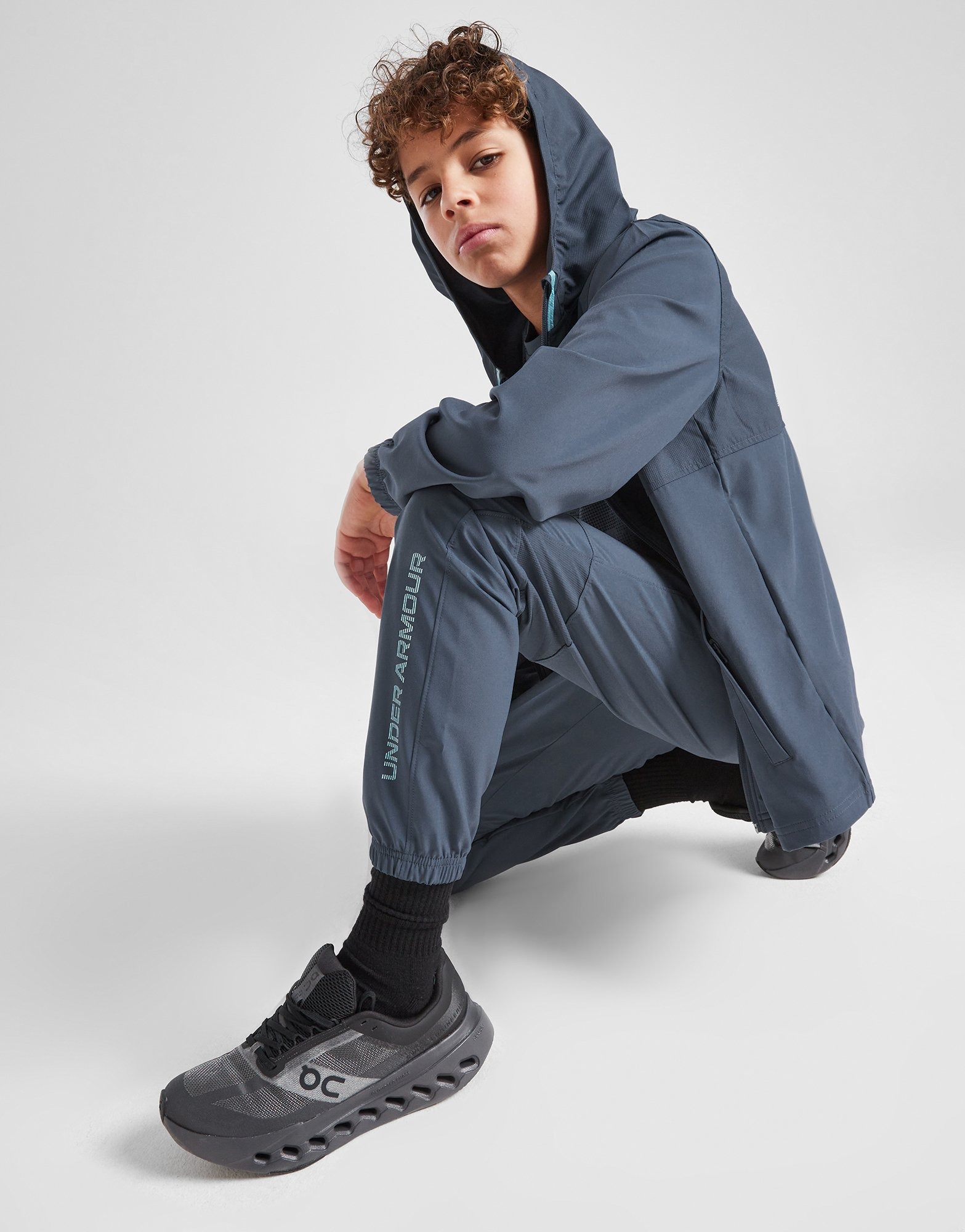 Grey Under Armour Woven Track Pants Junior - JD Sports NZ