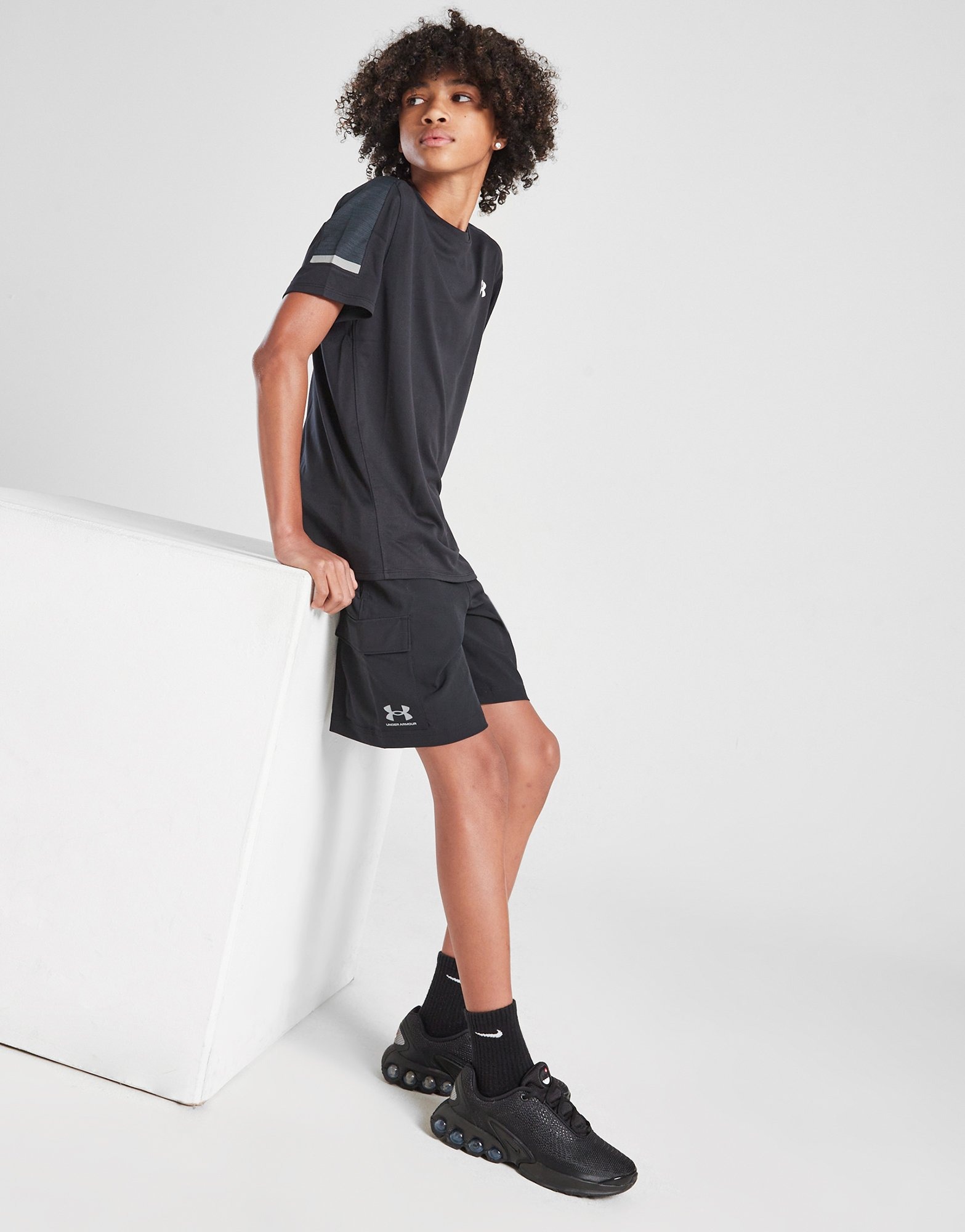 Black Under Armour Cargo Shorts Junior - JD Sports Global