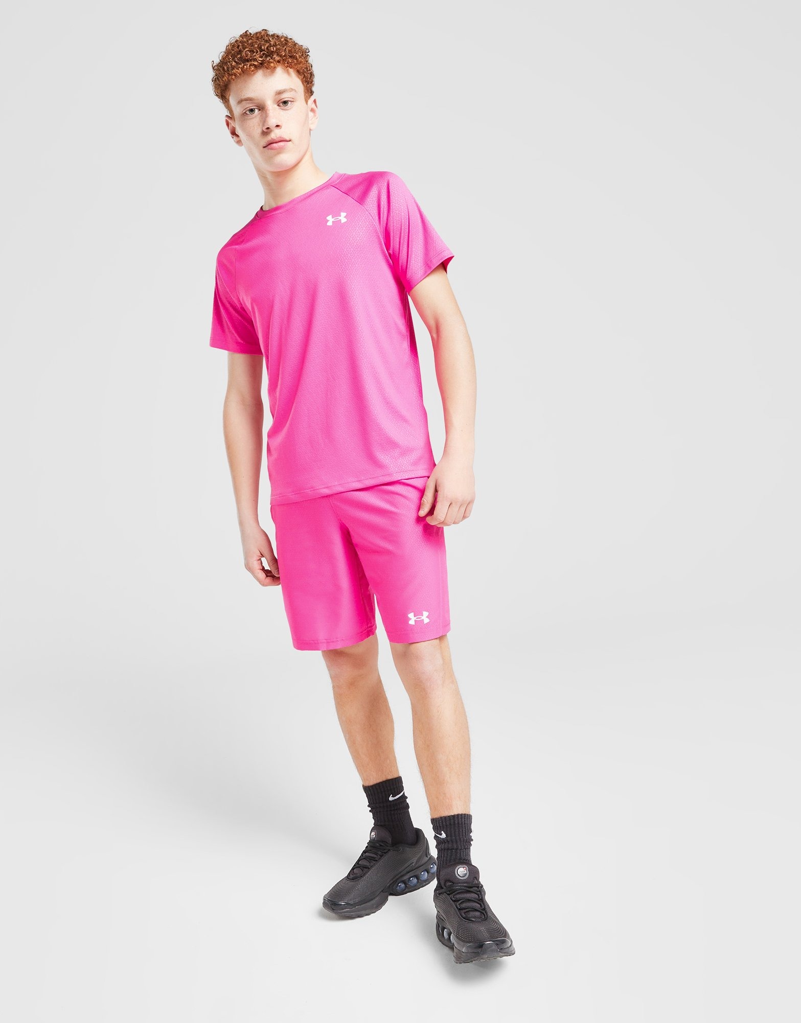 Pink Under Armour Emboss Shorts Junior - JD Sports Australia