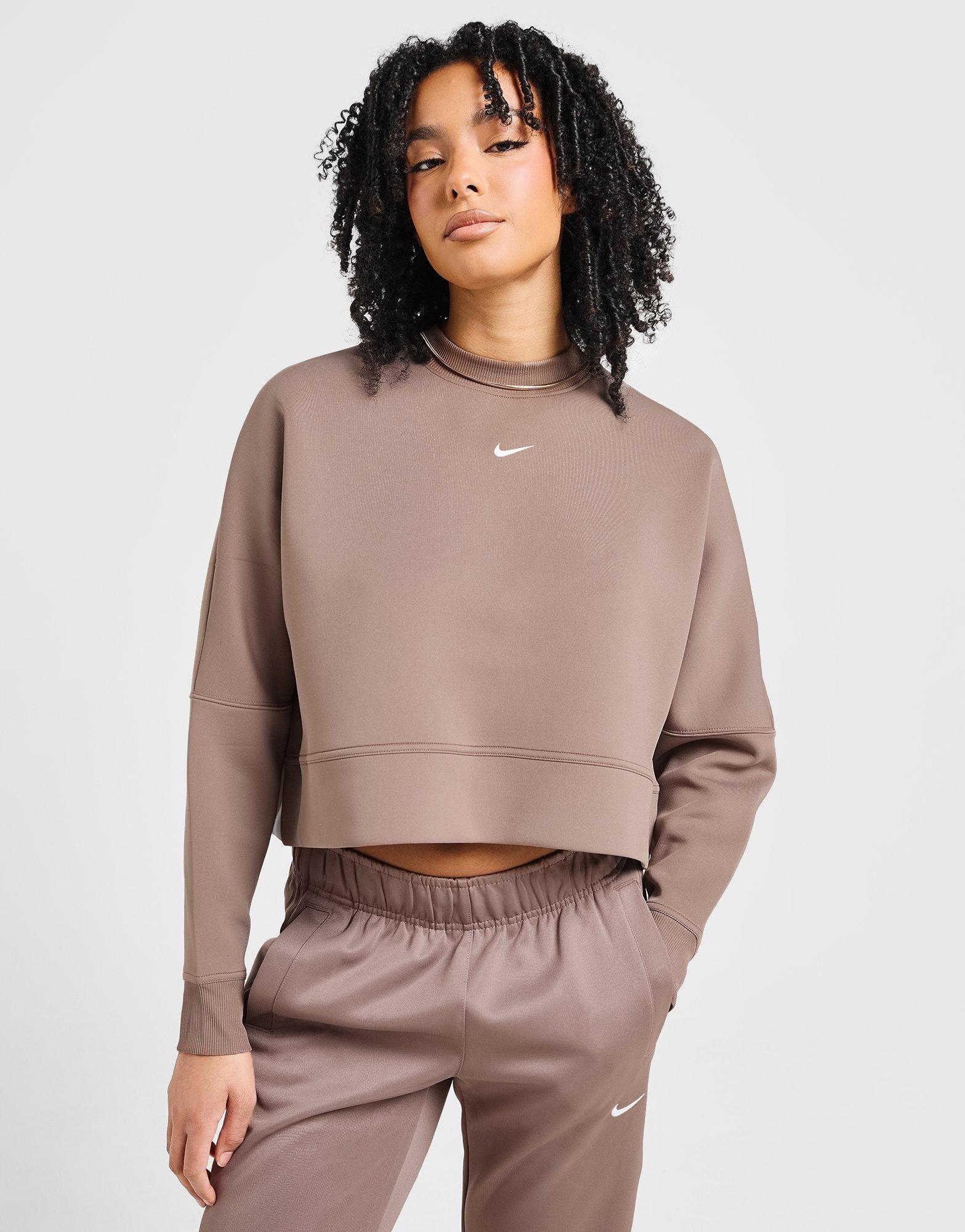Brown Nike Training Prima Crew Sweatshirt - JD Sports Australia
