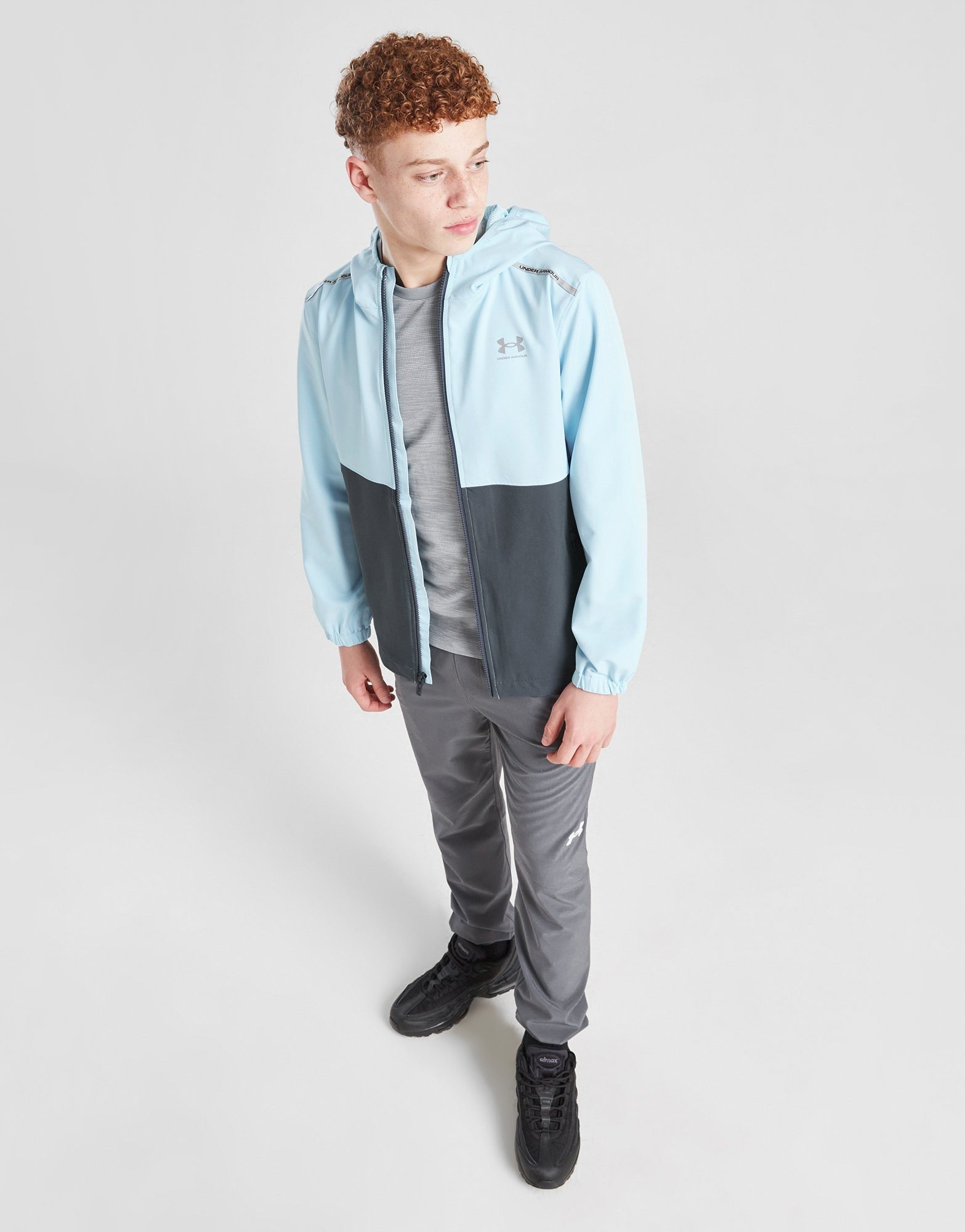 Blue Under Armour Tape Run Jacket Junior - JD Sports