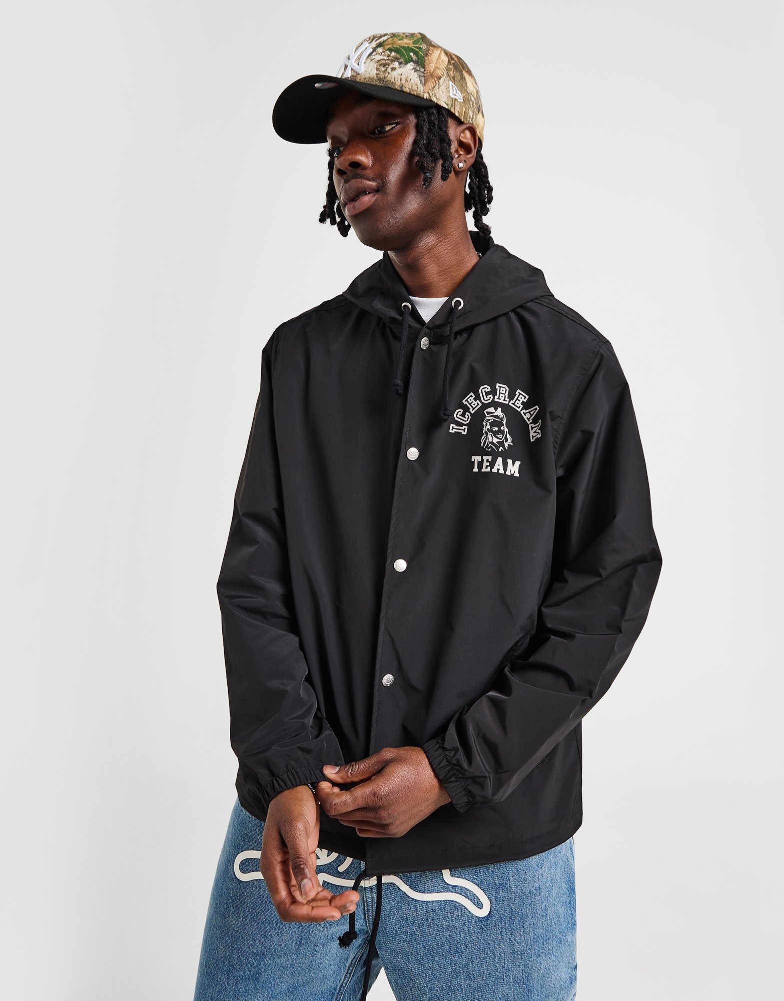 Black ICECREAM Team Coach Jacket | JD Sports UK