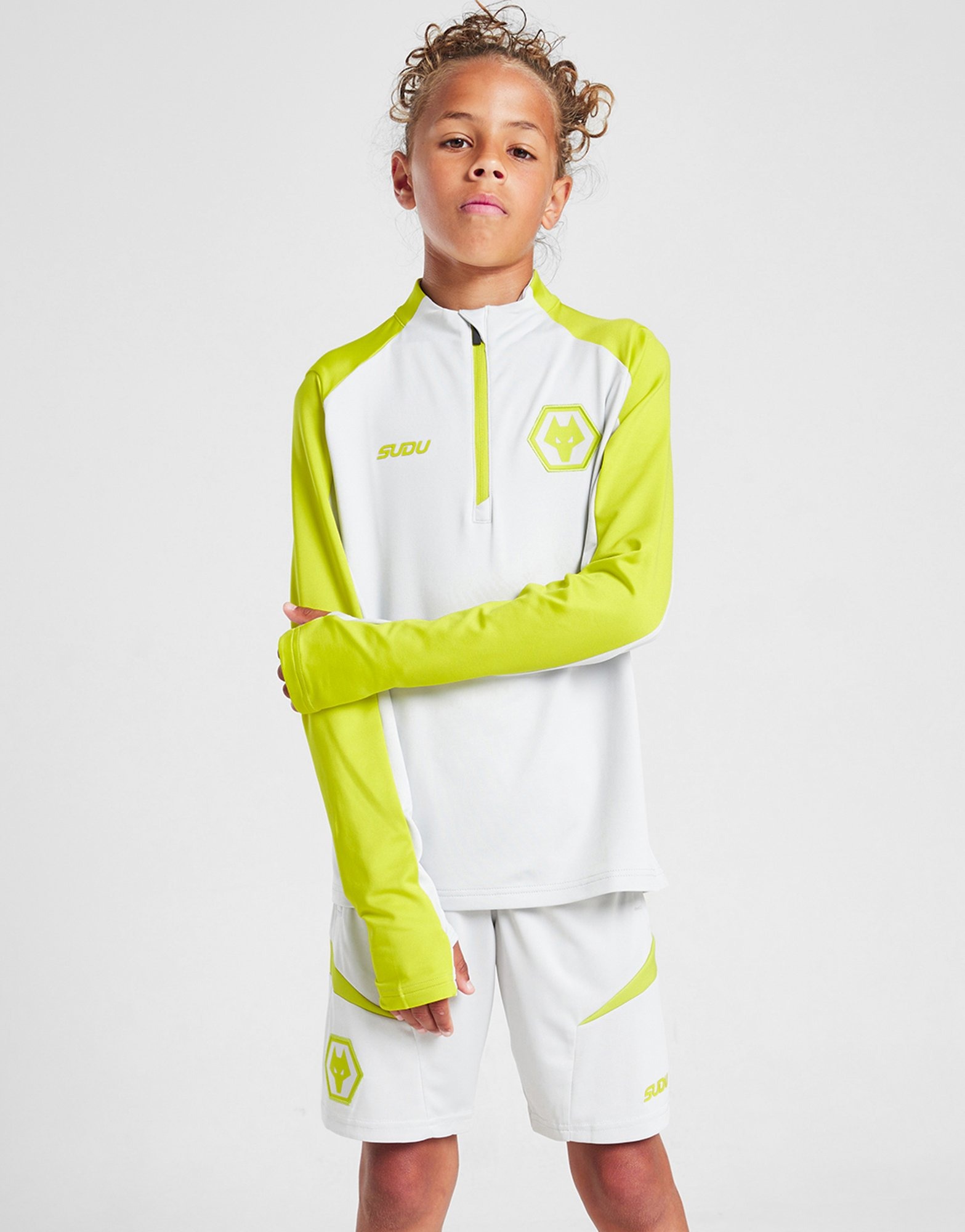 Grey SUDU Wolverhampton Wanderers FC Training 1/4 Zip Top JR - JD Sports NZ
