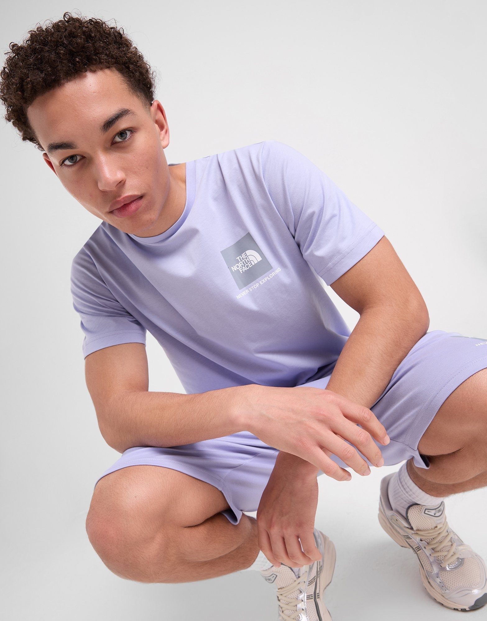 Purple The North Face Fine Box Logo T-Shirt - JD Sports Global