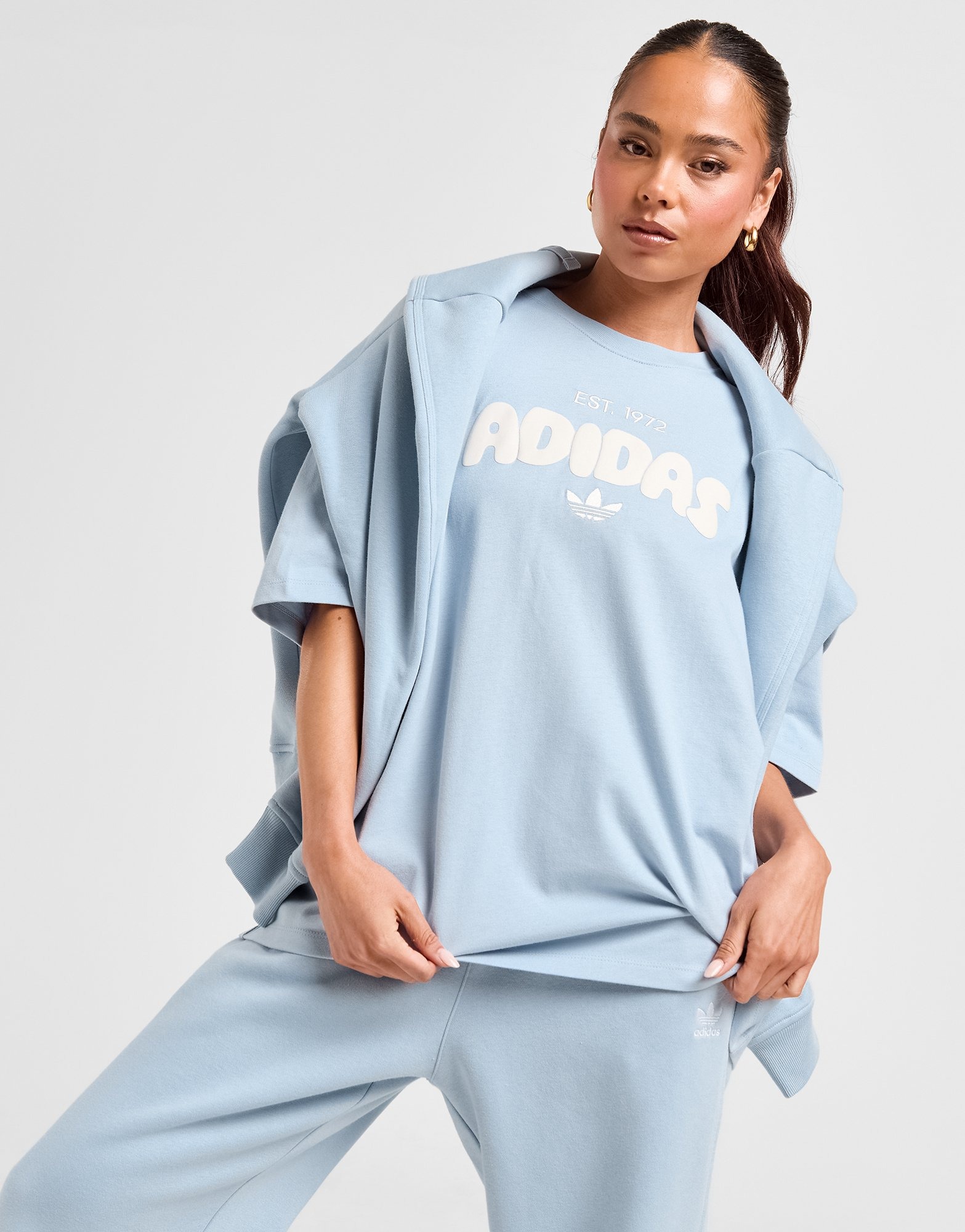 Blue adidas Originals Bubble Graphic T-Shirt - JD Sports NZ