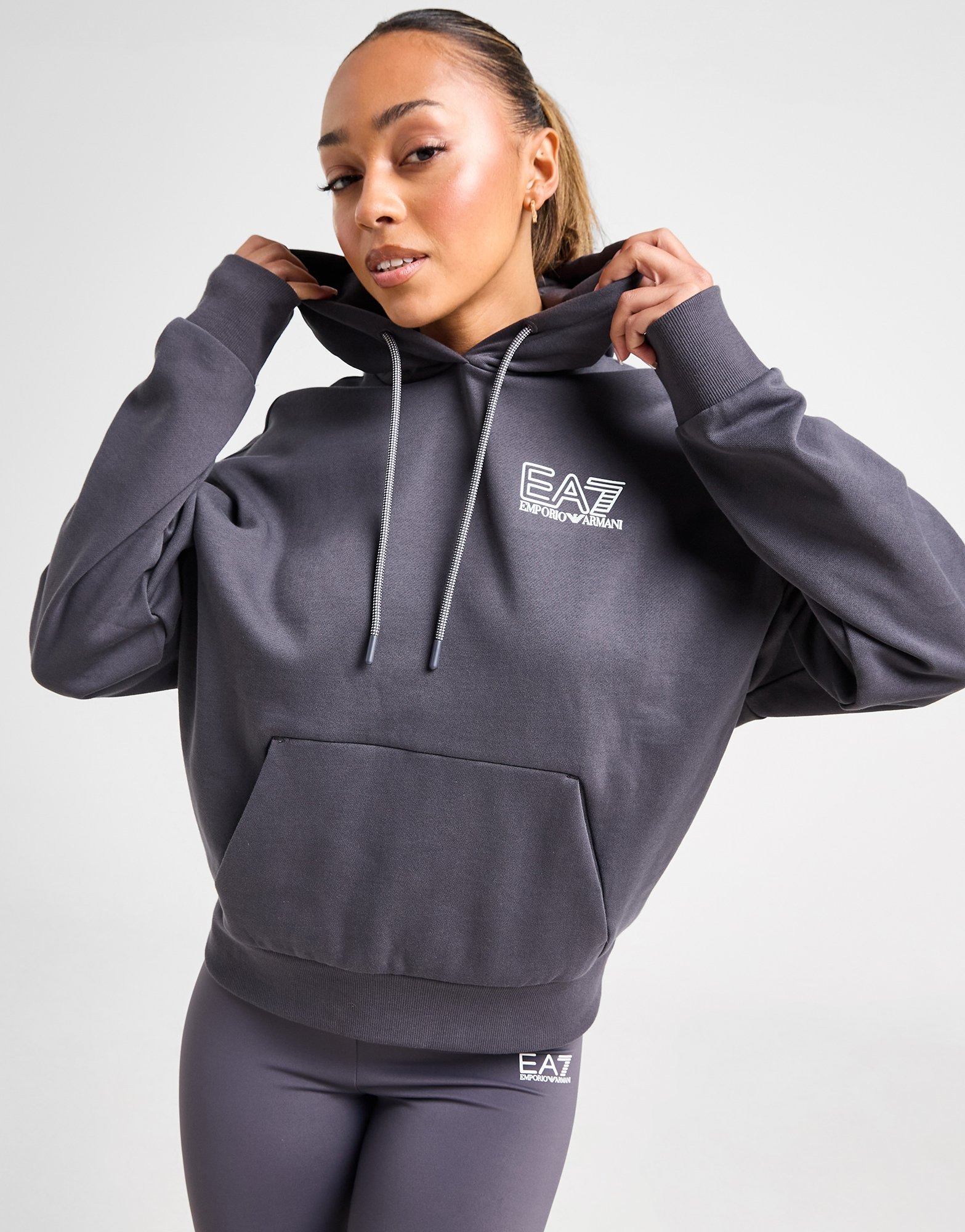 EA7 Emporio Armani Sweat Shine Logo Bleu- JD Sports France