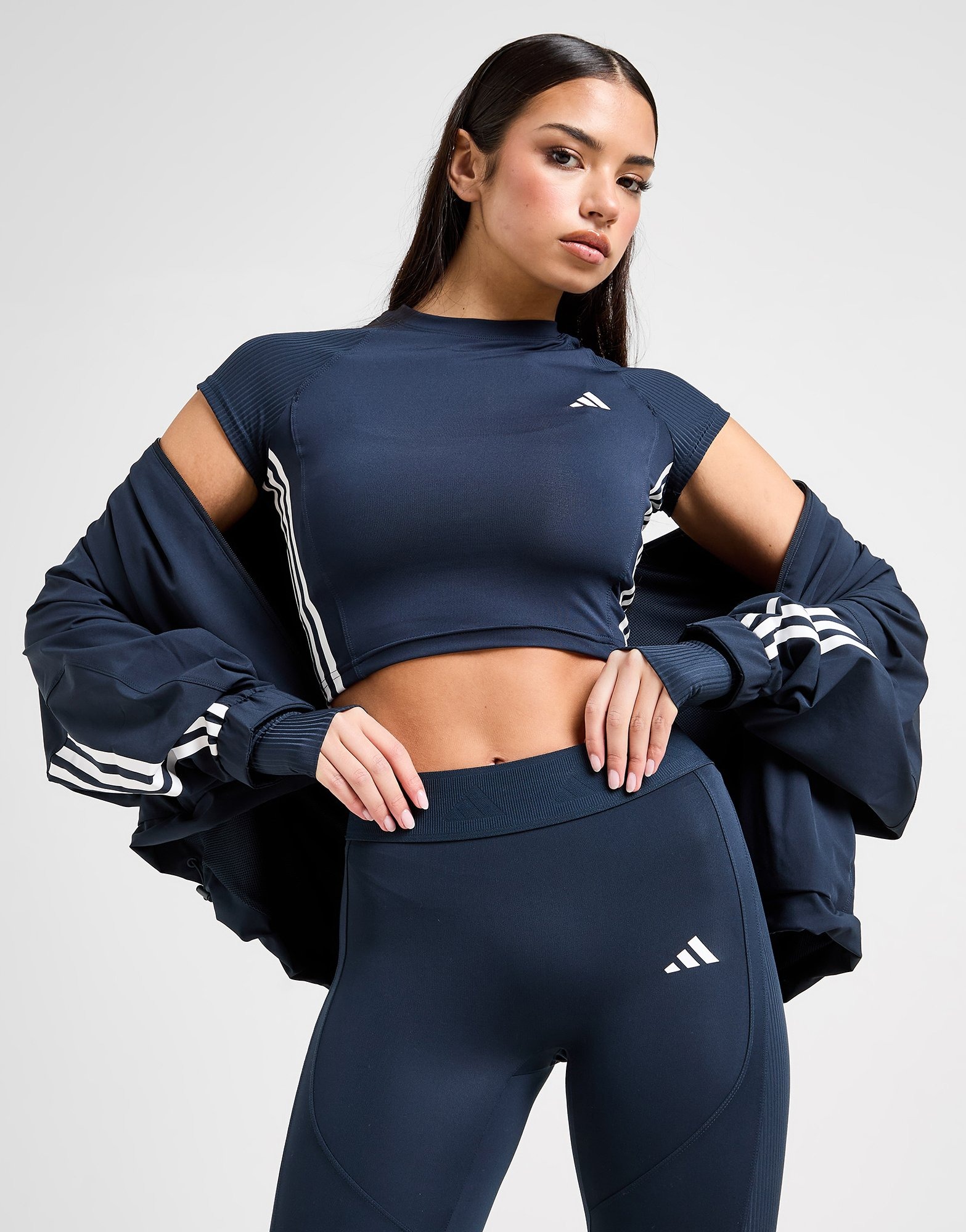 Blue adidas Hyperglam Slim T-Shirt - JD Sports Global