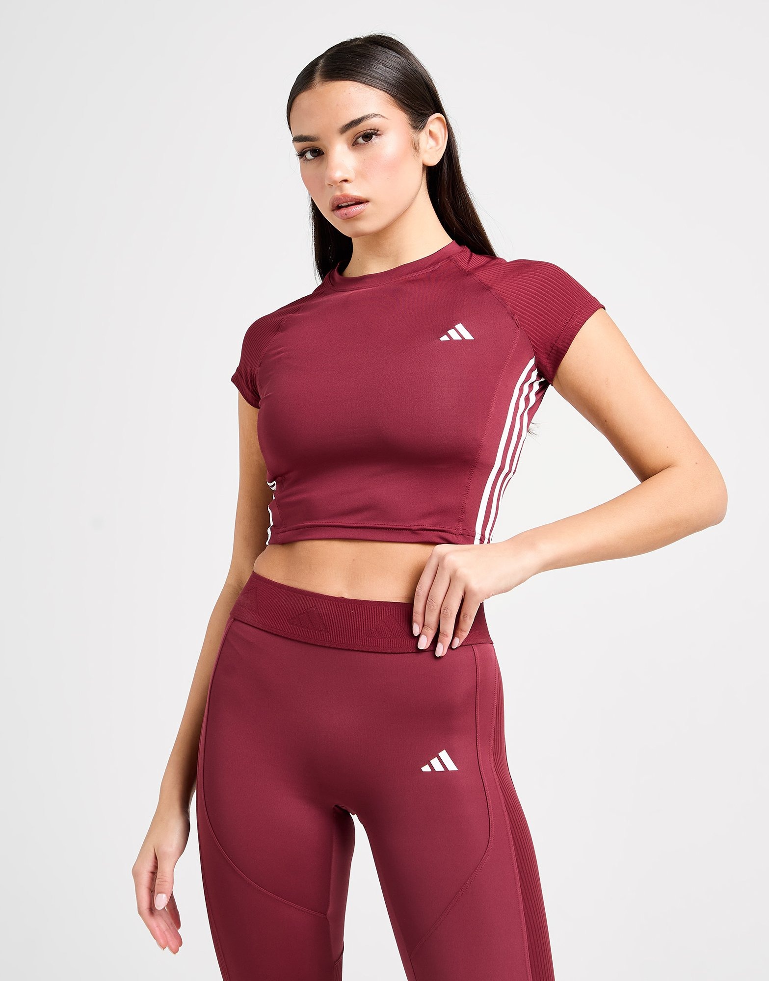 Red adidas Hyperglam Slim T-Shirt - JD Sports NZ