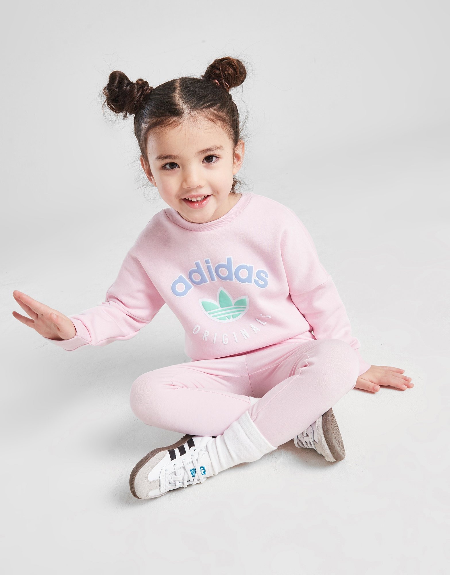 Adidas Originals Girls Varsity Overhead Crew Set Infant Rosa Jd