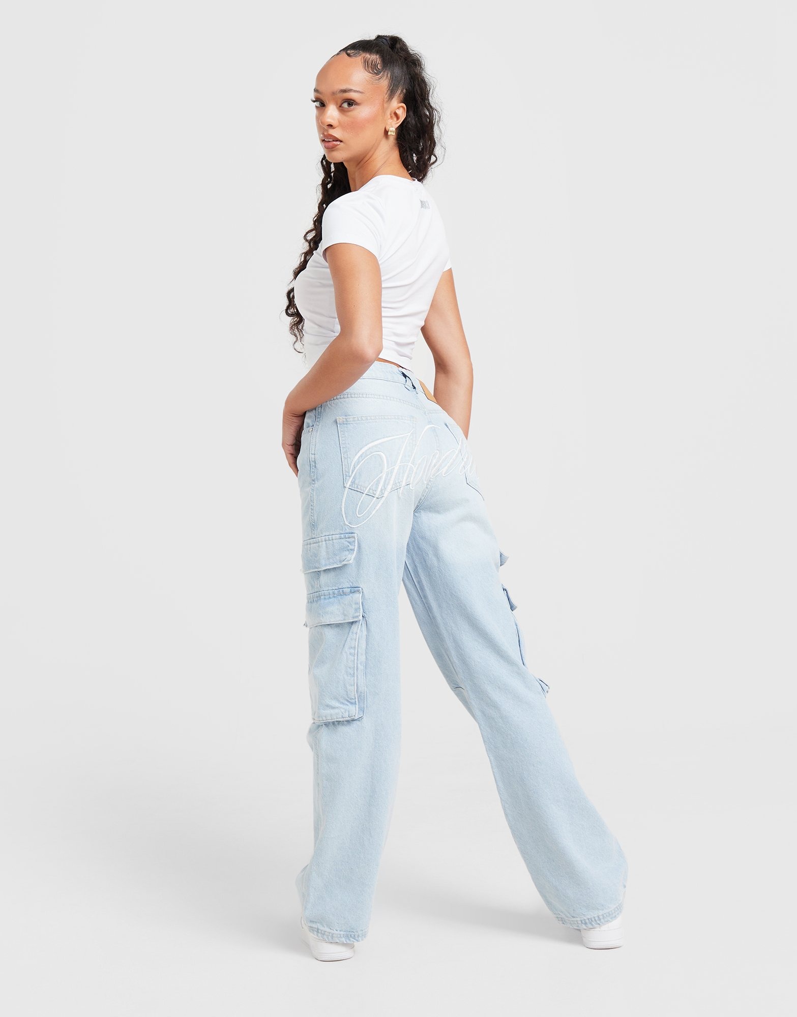 Blue Hoodrich Script Cargo Jeans - JD Sports Ireland