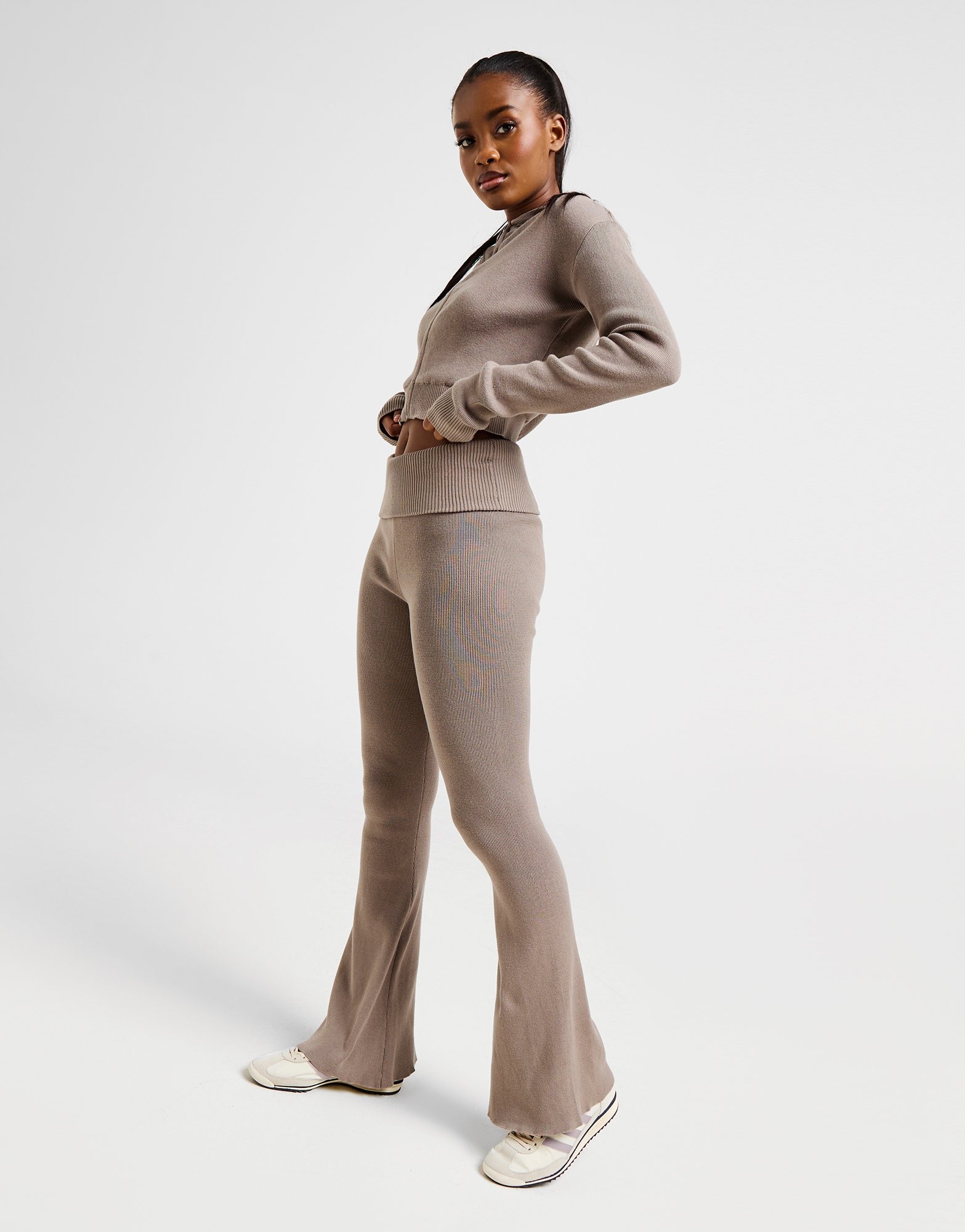 Grey Dailyszn Knit Flare Joggers Jd Sports Global