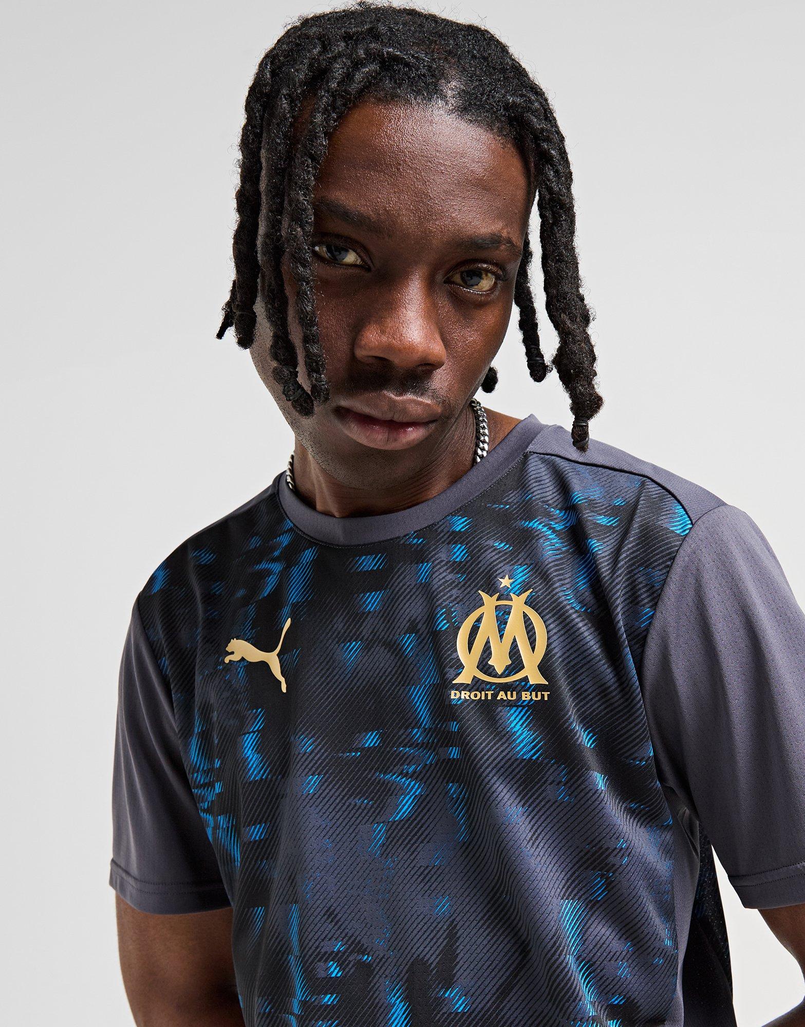 Grey PUMA Olympique Marseille Pre Match Shirt - JD Sports