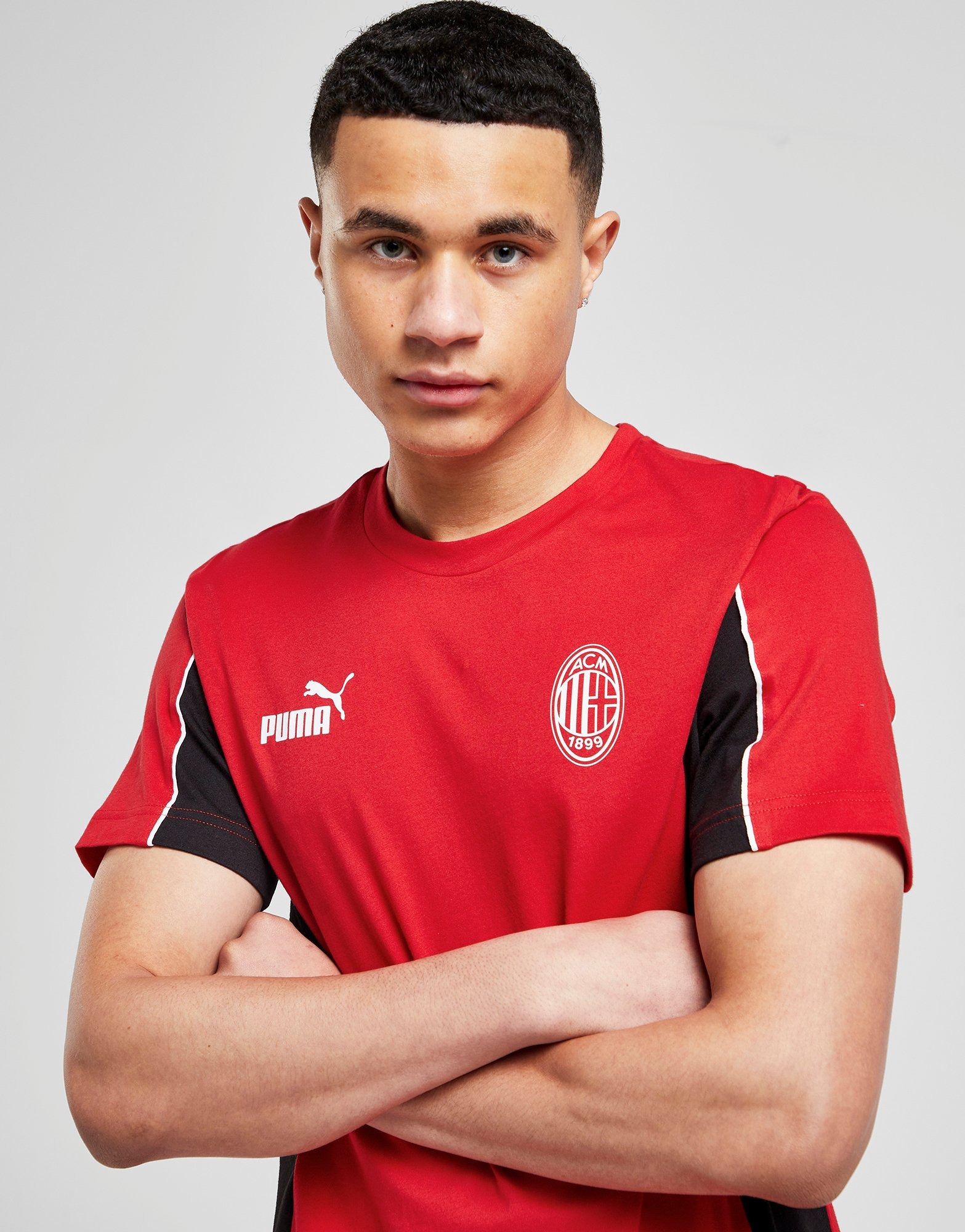Red PUMA Ac Milan ftblarchive T-shirt - JD Sports