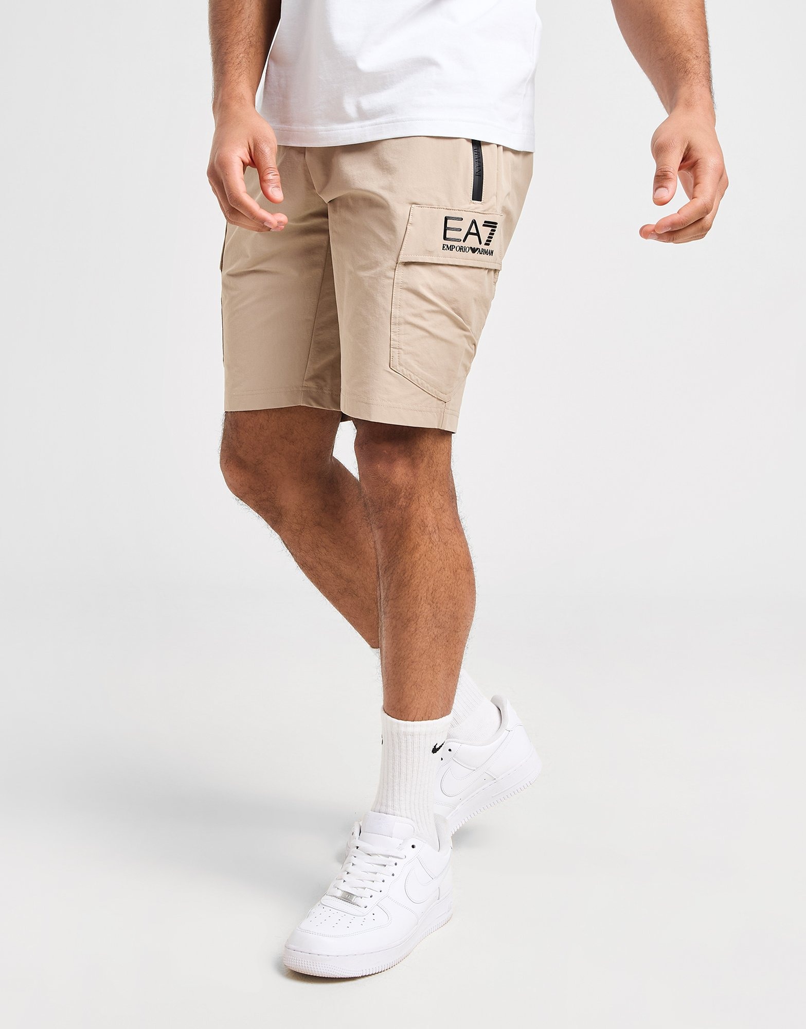 Brown EA7 Emporio Armani Woven Tech Cargo Shorts - JD Sports Global