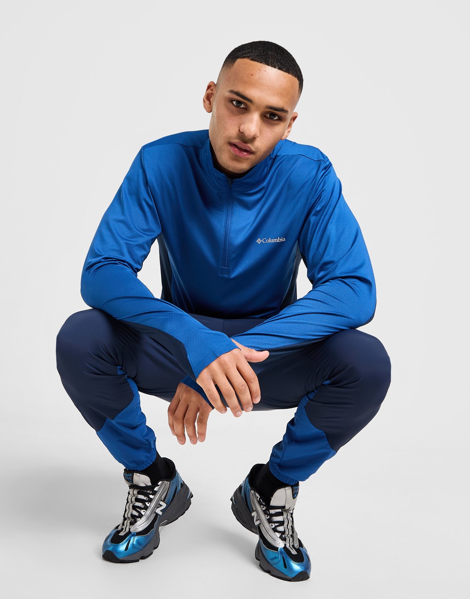 Columbia Haut Zippé Three Pitch Bleu- JD Sports France