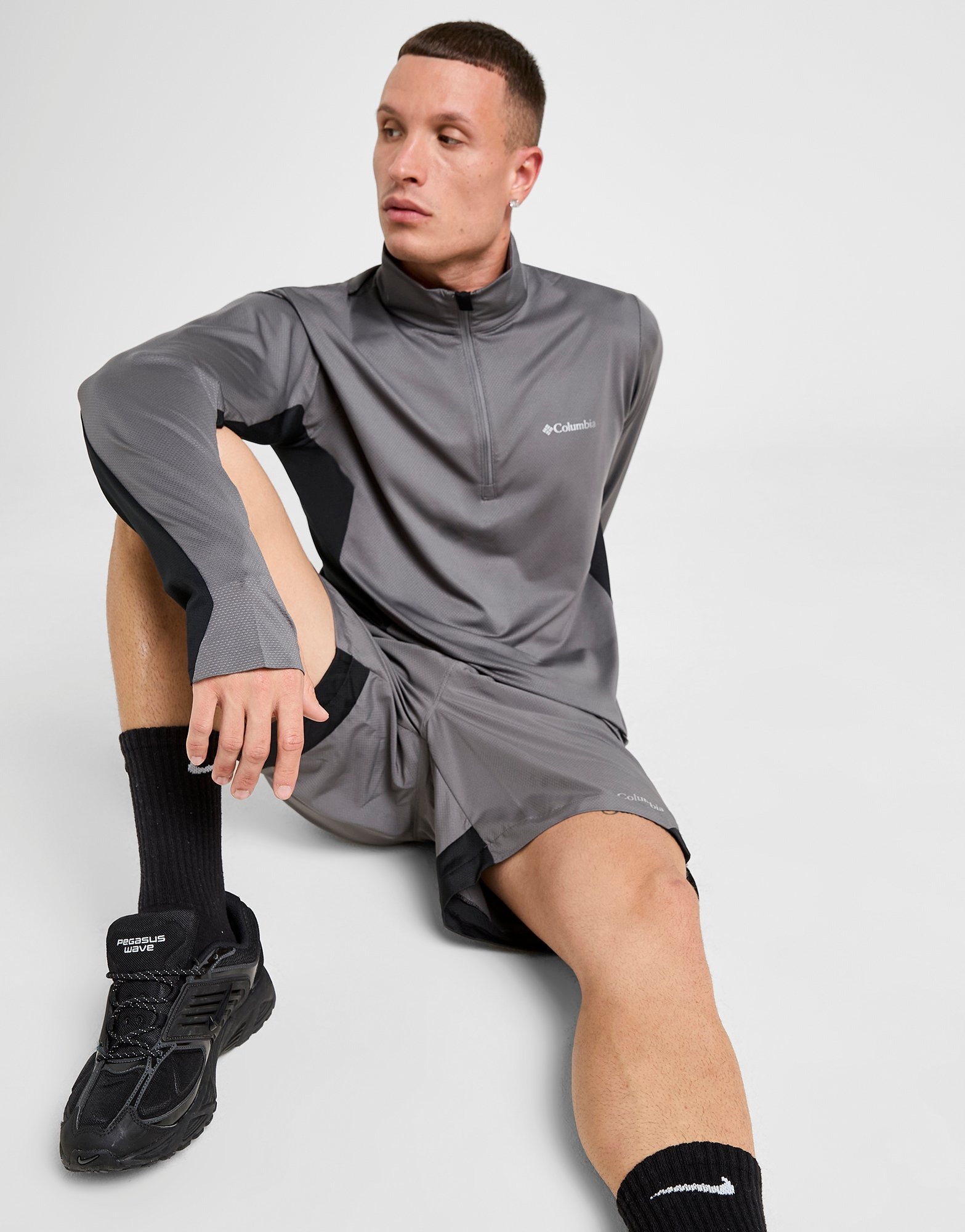 Columbia Haut Zippé Three Pitch Gris- JD Sports France