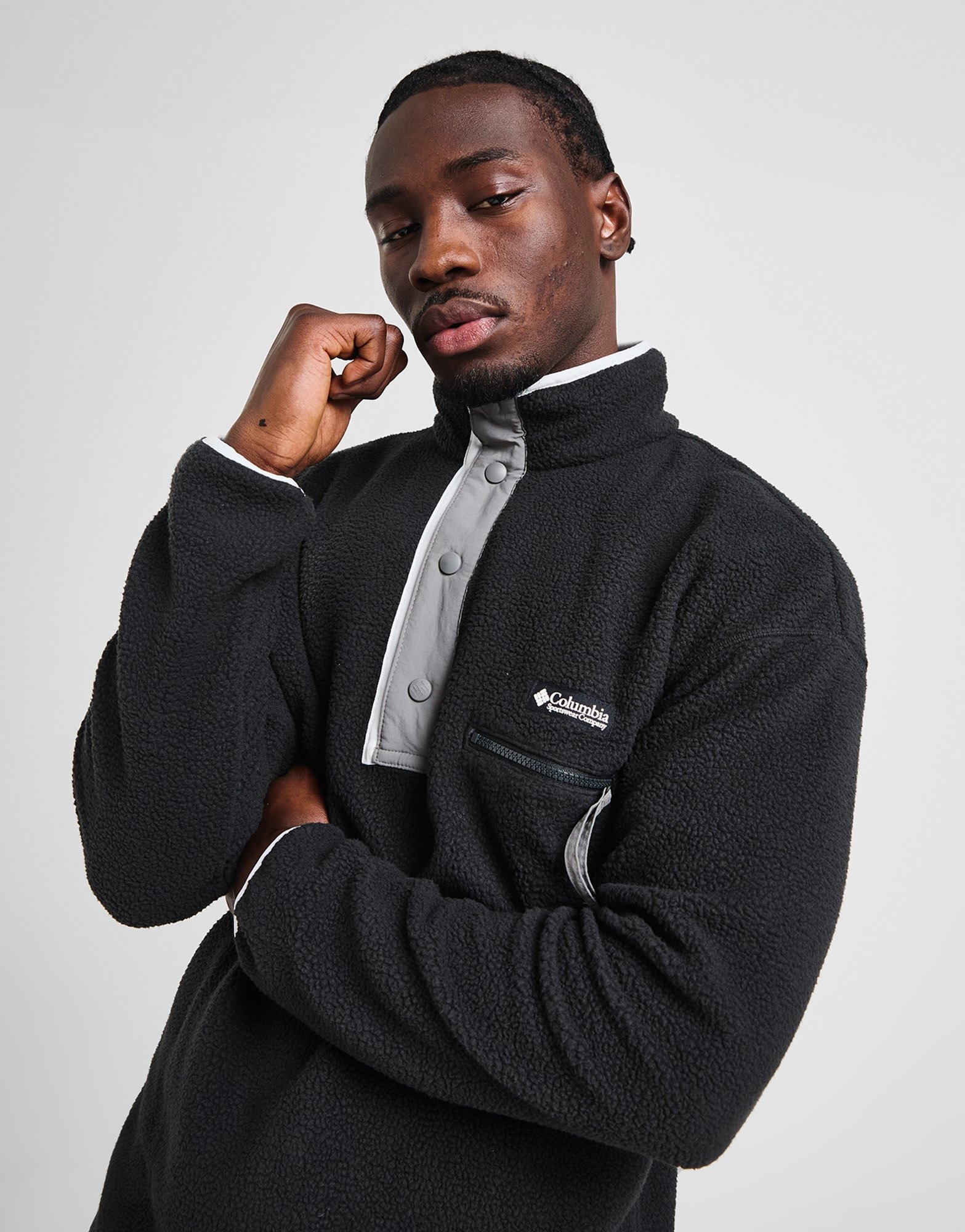 Columbia Pile Helvetia 1/2 Snap in Nero - JD Sports Italia