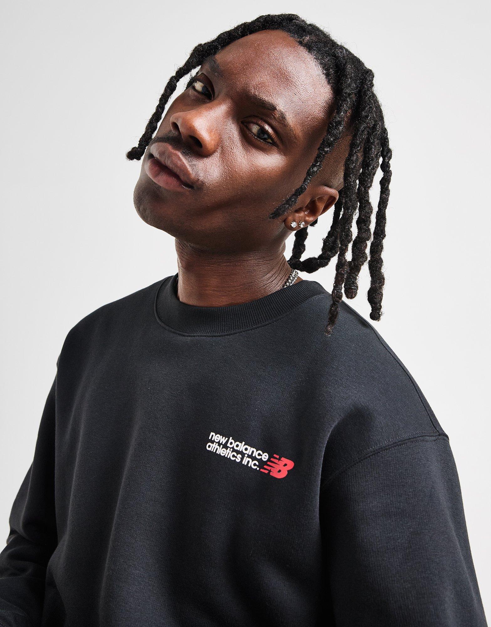 Black New Balance Core Logo Crew Sweatshirt | JD Sports UK