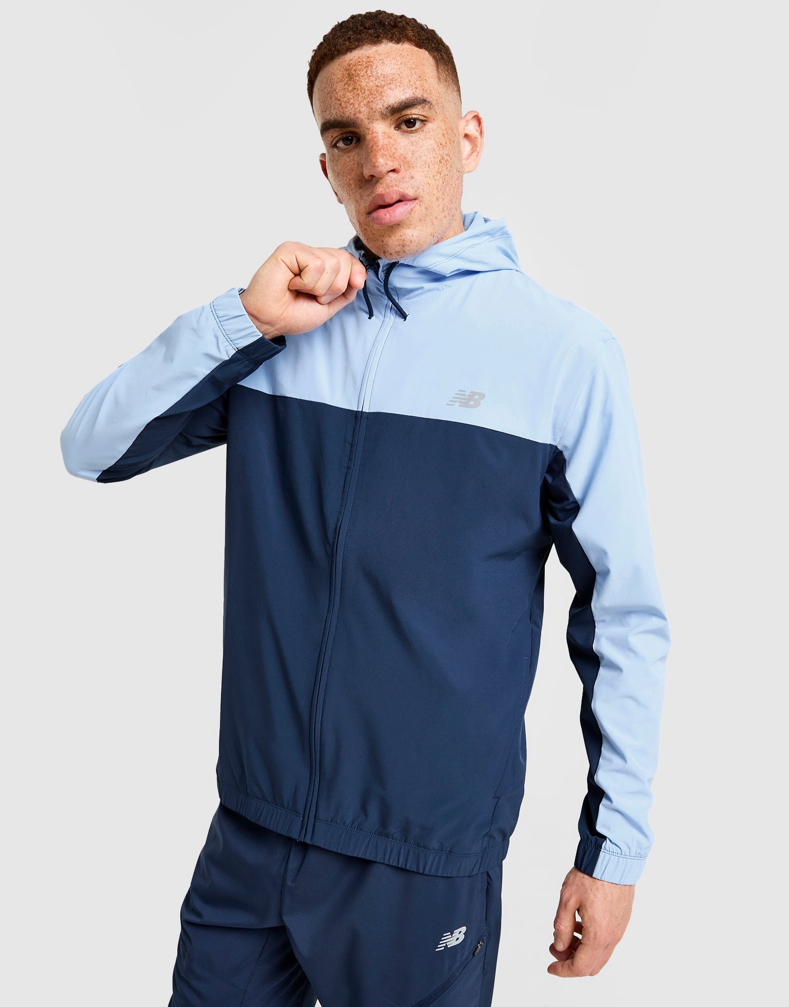 Blue New Balance Colour Block Woven Jacket | JD Sports UK