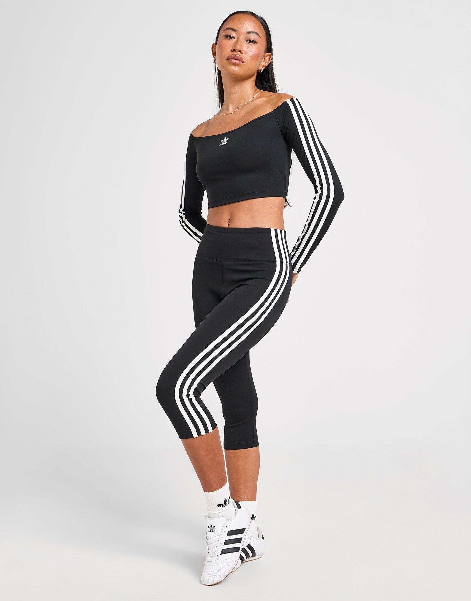Black Adidas Originals 3 Stripes Capri Leggings Jd Sports Ireland