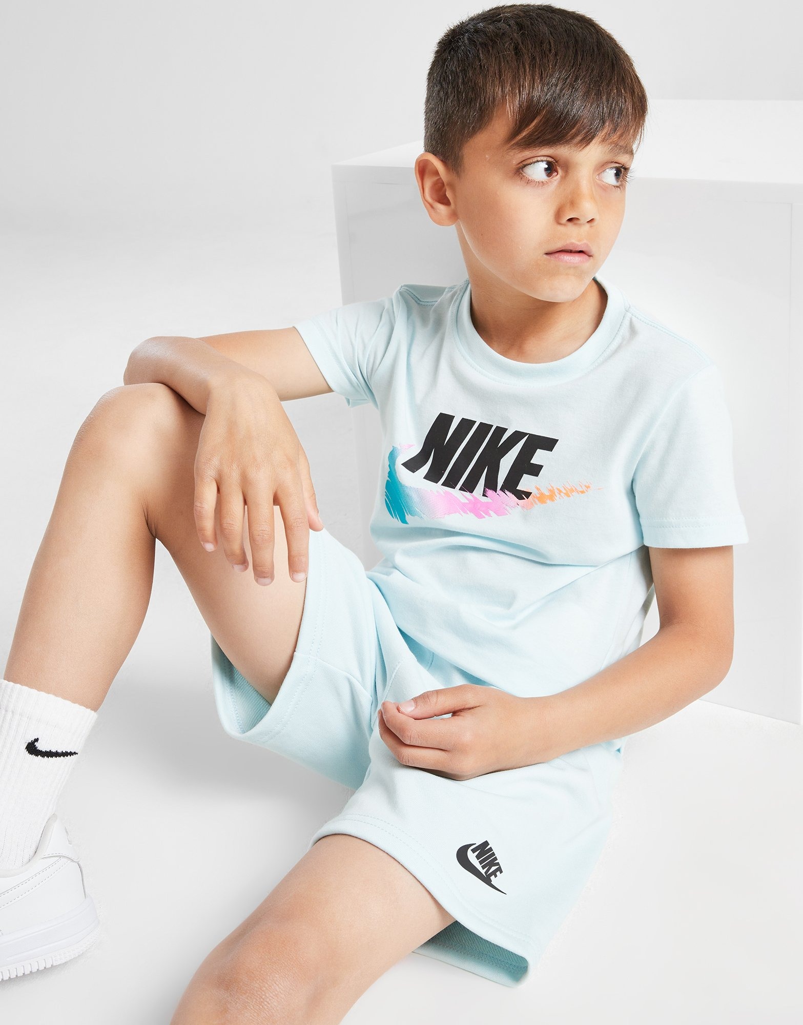 Nike Gradient Graphic T-Shirt/Shorts Set Children Blau - JD Sports ...