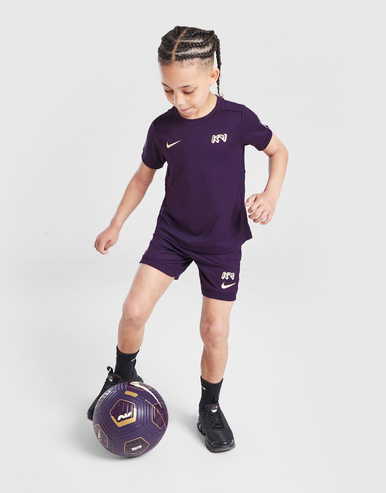 Purple Nike Academy Kylian Mbappe T-Shirt/Shorts Set Children | JD ...