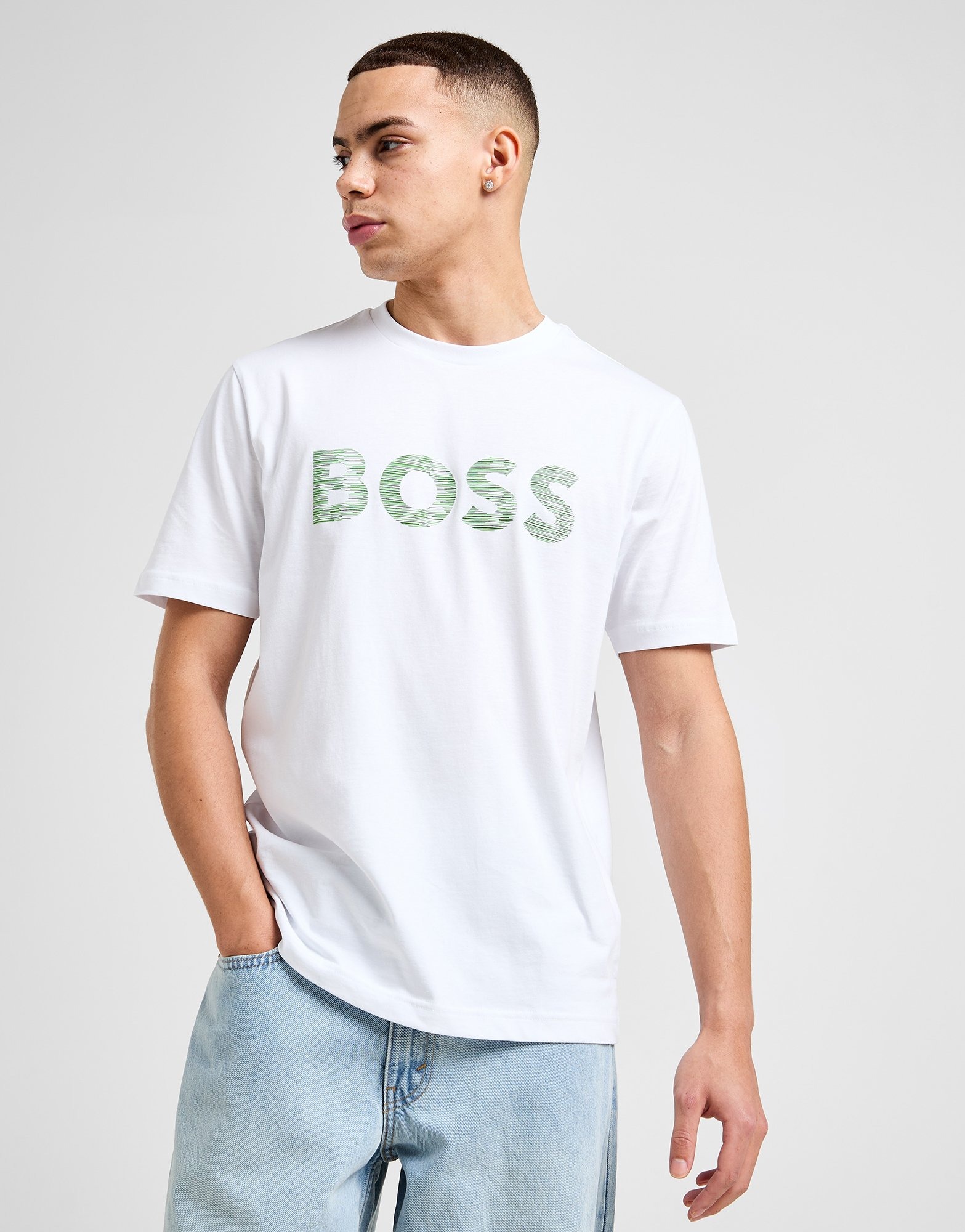 BOSS Space Logo T-Shirt Weiss - JD Sports Österreich