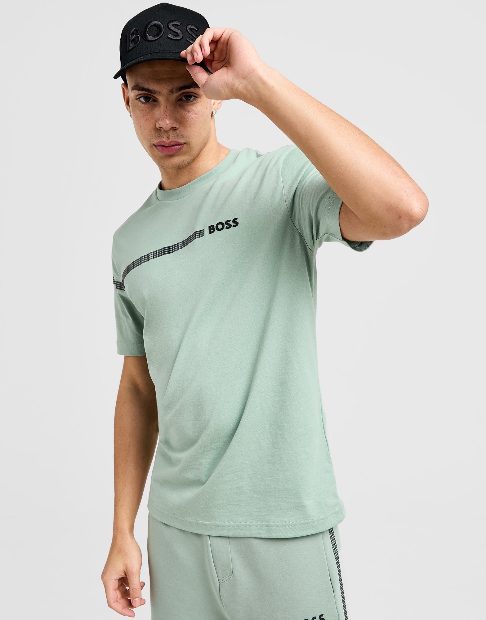 Green BOSS Stripe T-Shirt - JD Sports NZ