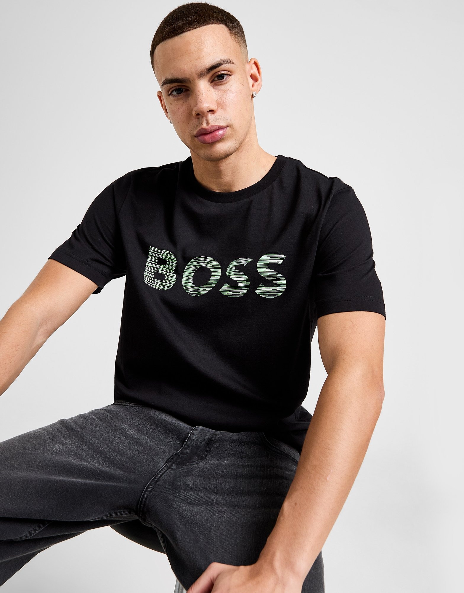 Black BOSS Space Logo T-Shirt - JD Sports NZ