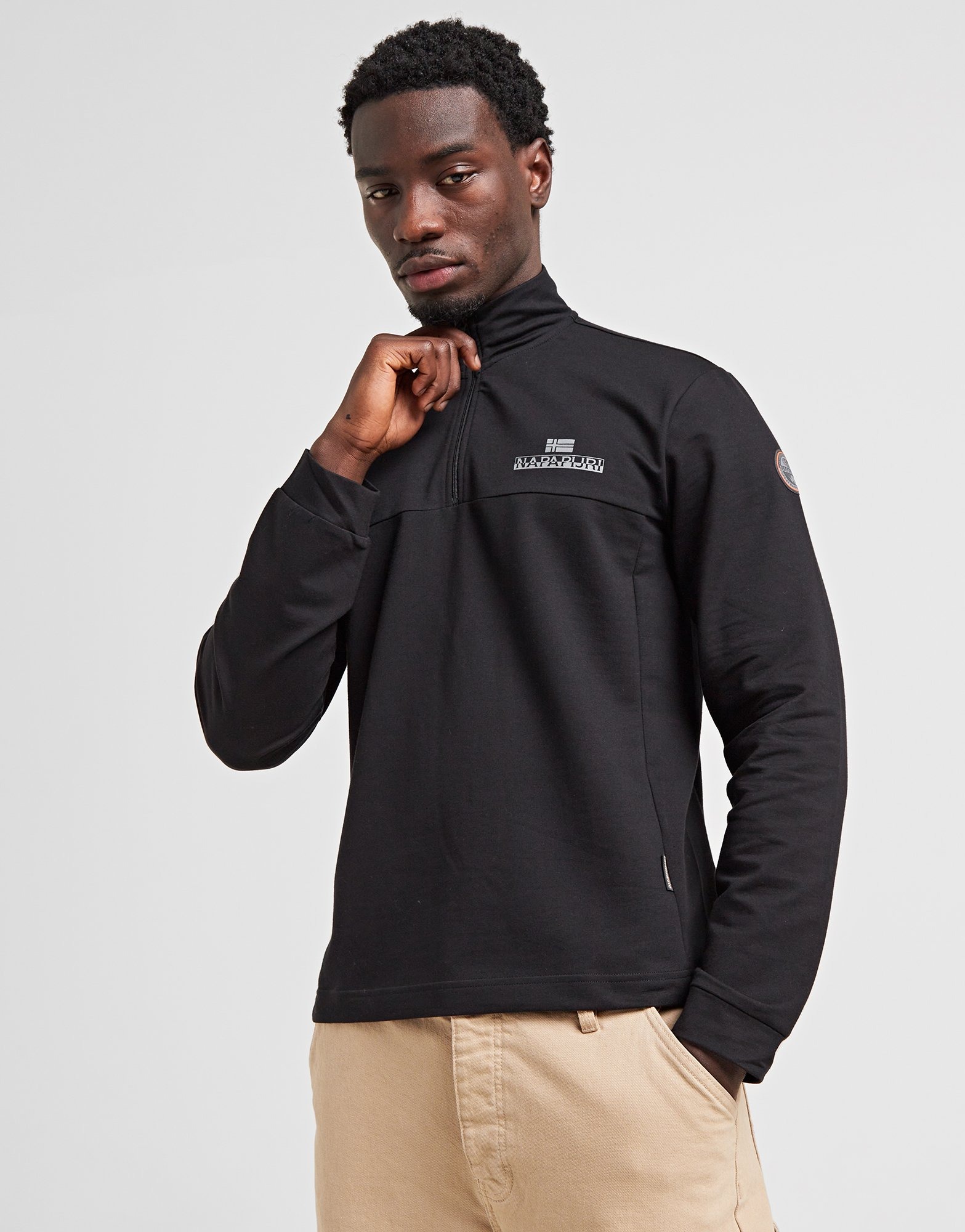 Black Napapijri Sesano Tech 1/2 Zip Top - JD Sports Ireland