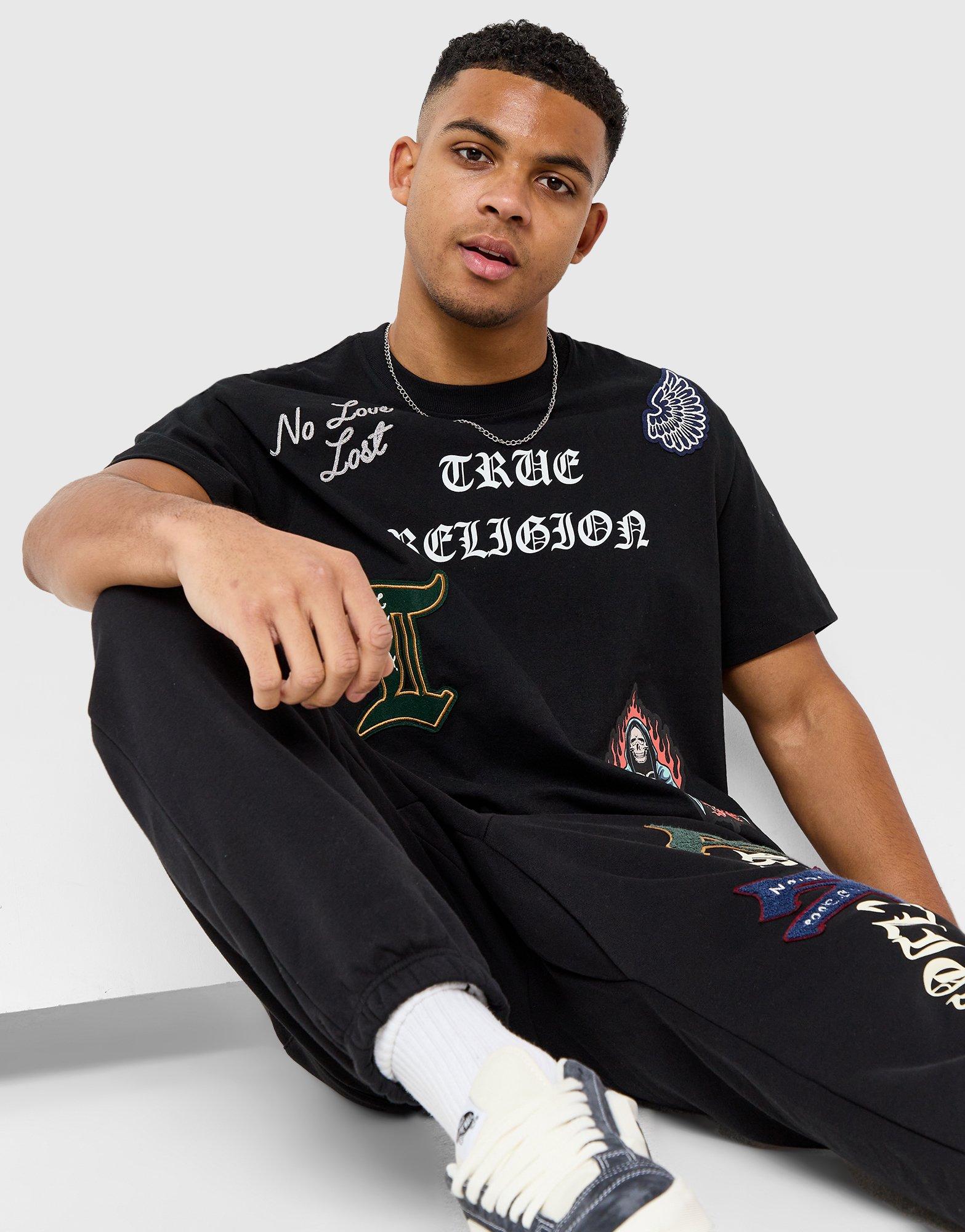 Black True Religion Patch T-Shirt - JD Sports