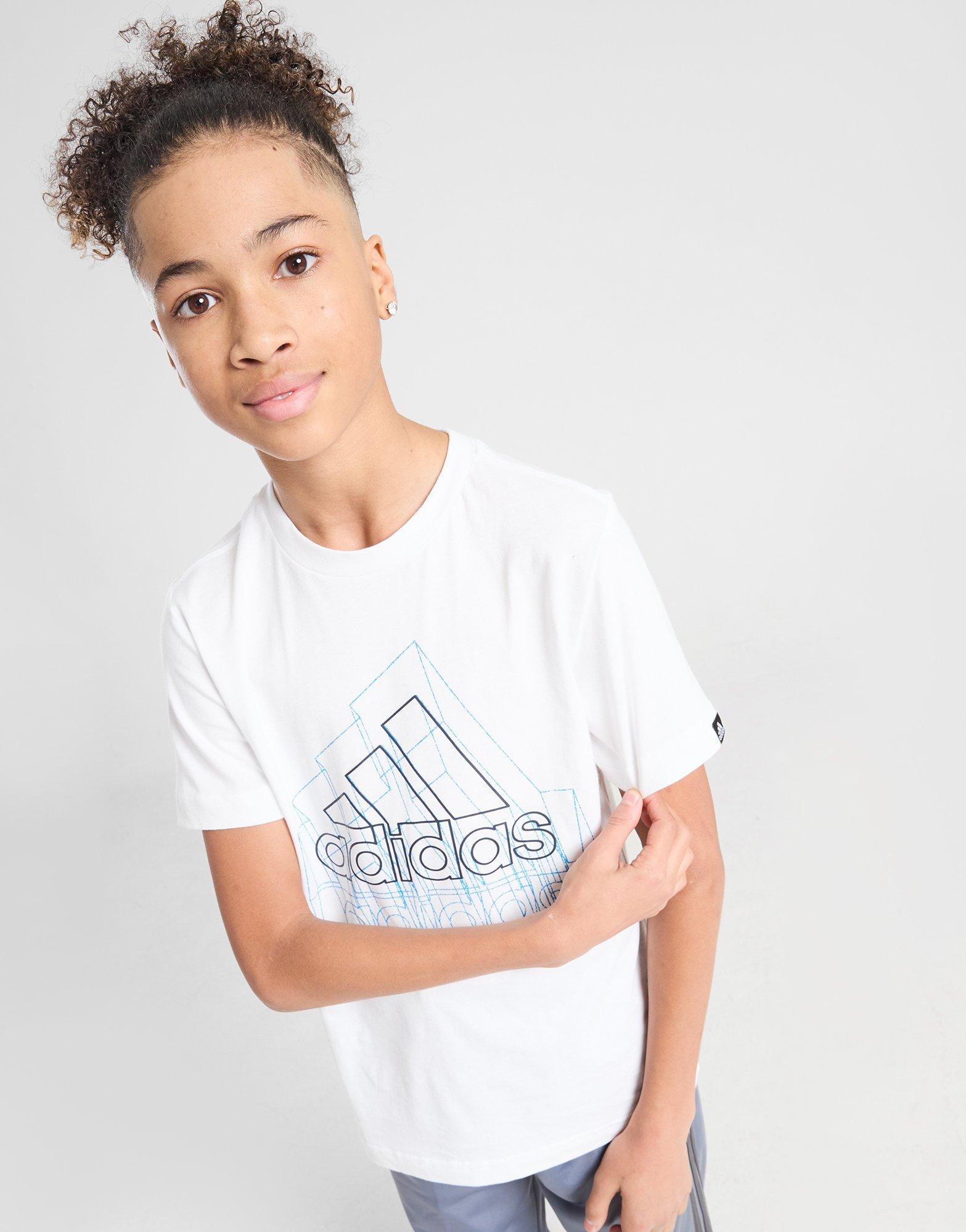 Blue adidas Large Badge Of Sport Logo T-shirt Junior - JD Sports