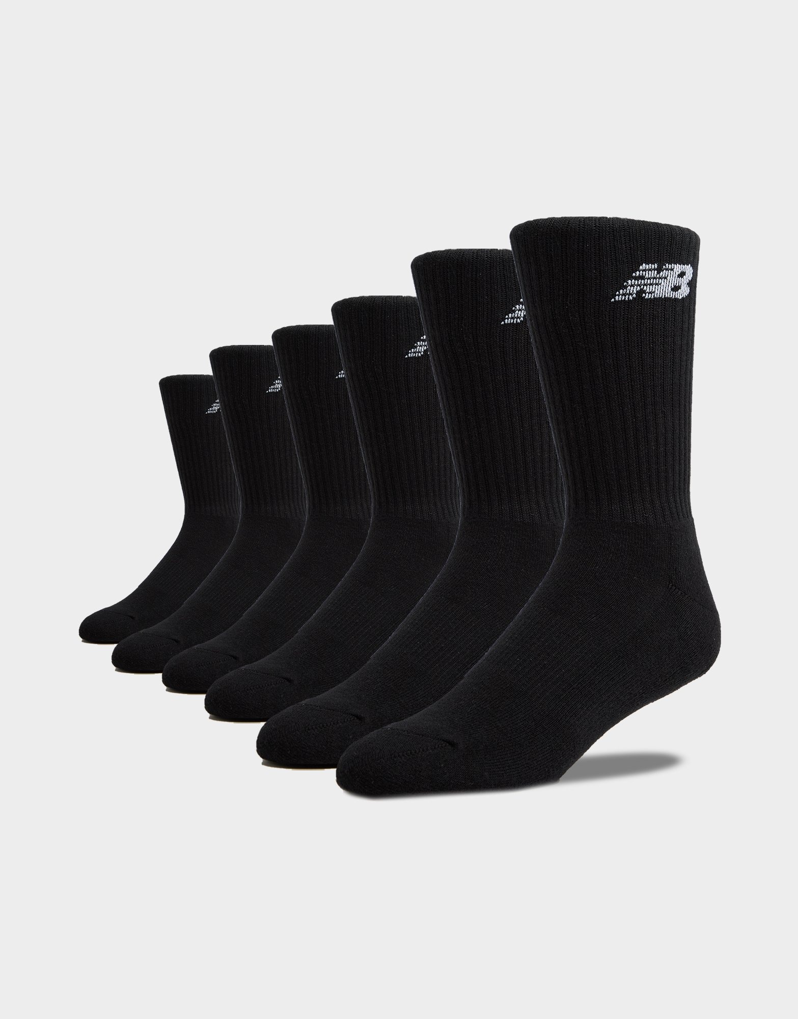 Black New Balance 6-Pack Everyday Crew Socks - JD Sports Global