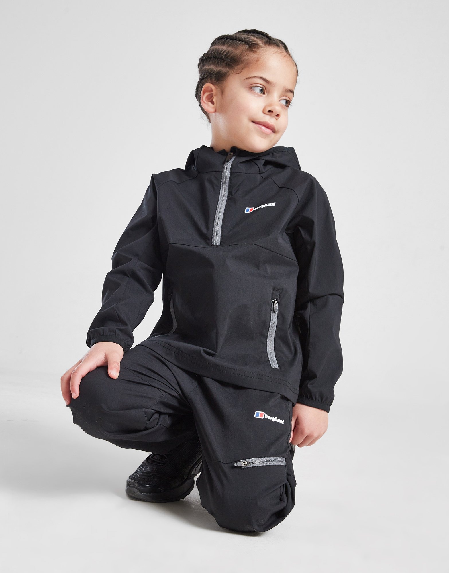 Black Berghaus Theran 1/2 Zip Tracksuit Children - JD Sports Australia