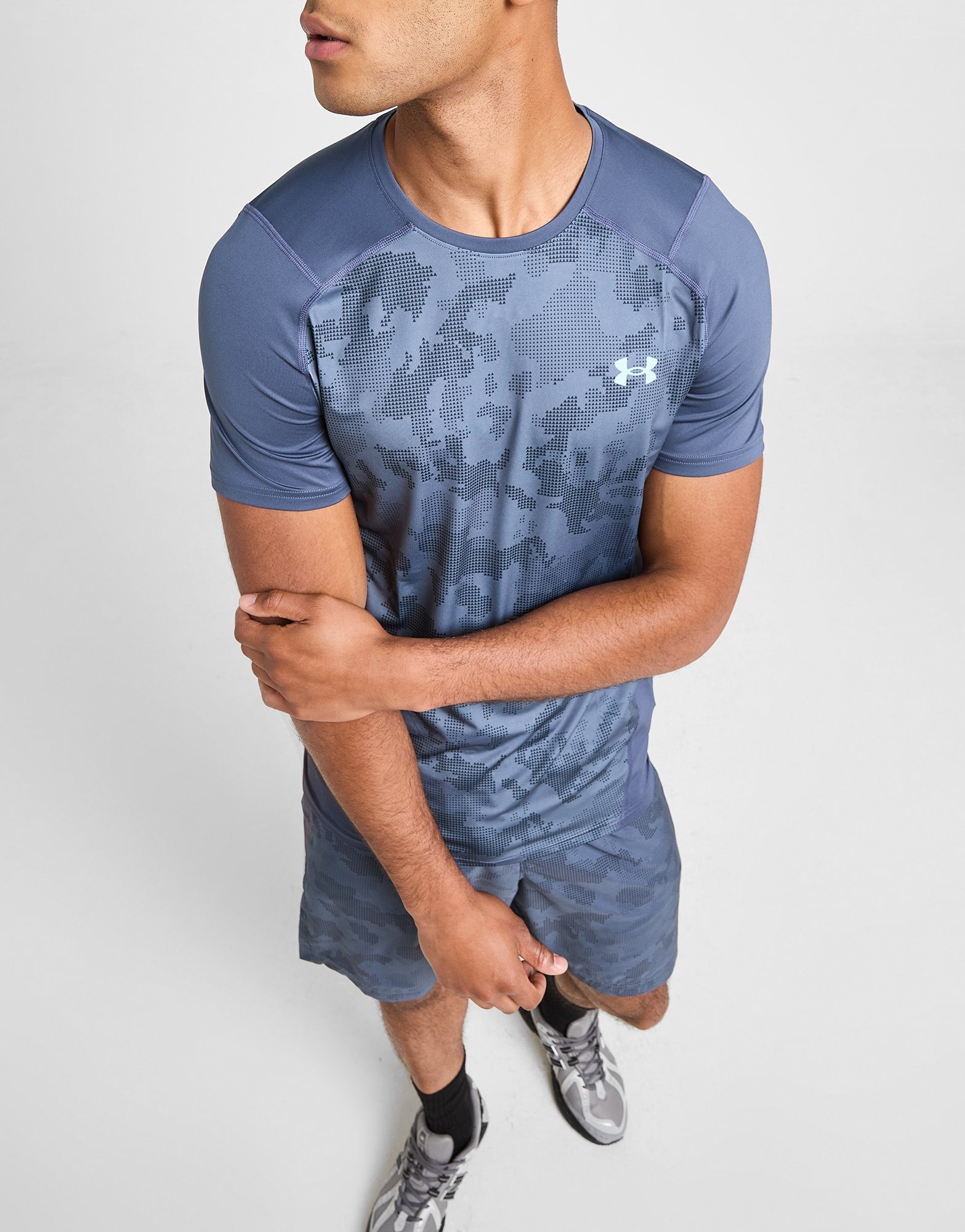 Blauw Under Armour HeatGear Camo T-Shirt - JD Sports Nederland