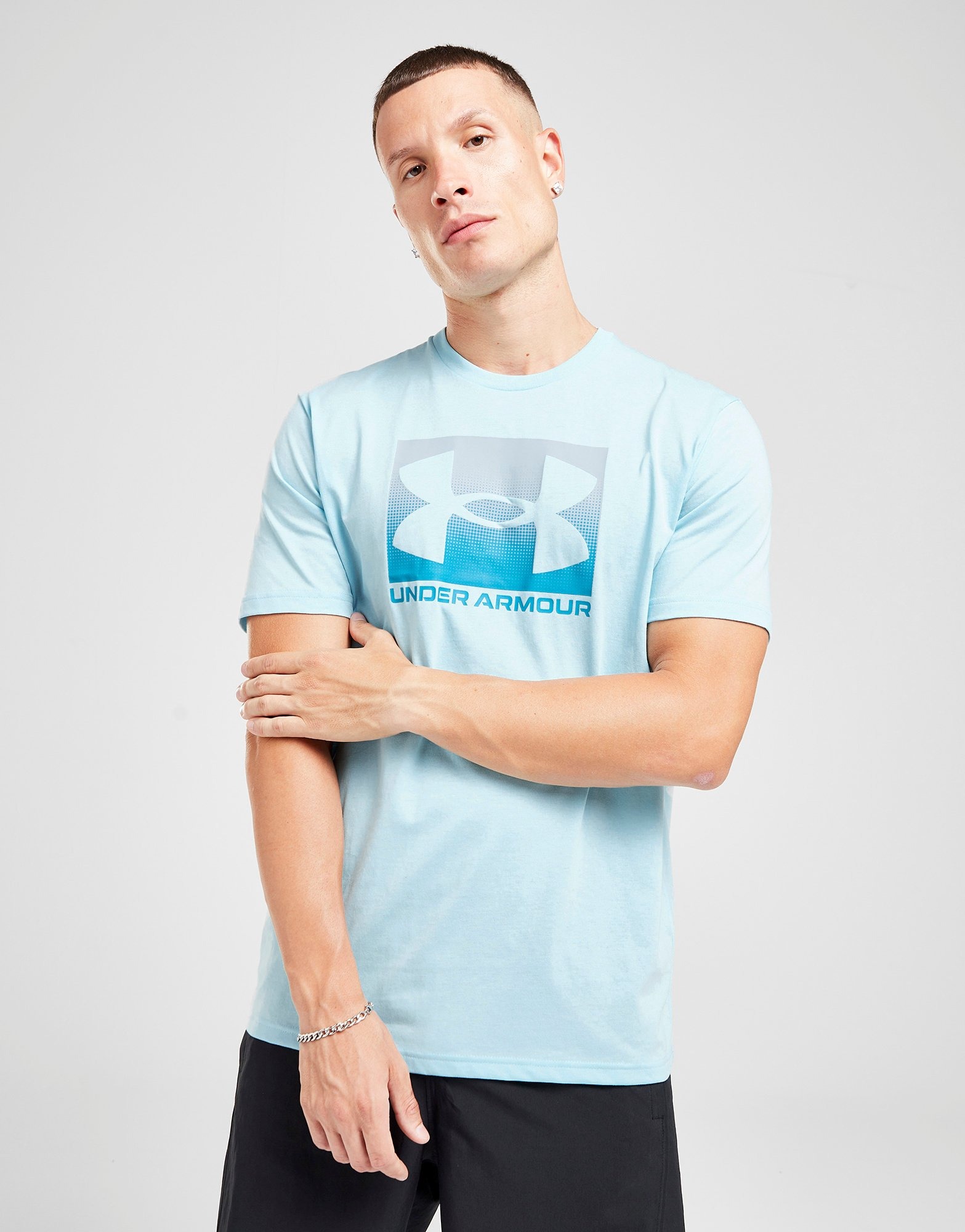 Blue Under Armour Box Logo T-Shirt | JD Sports