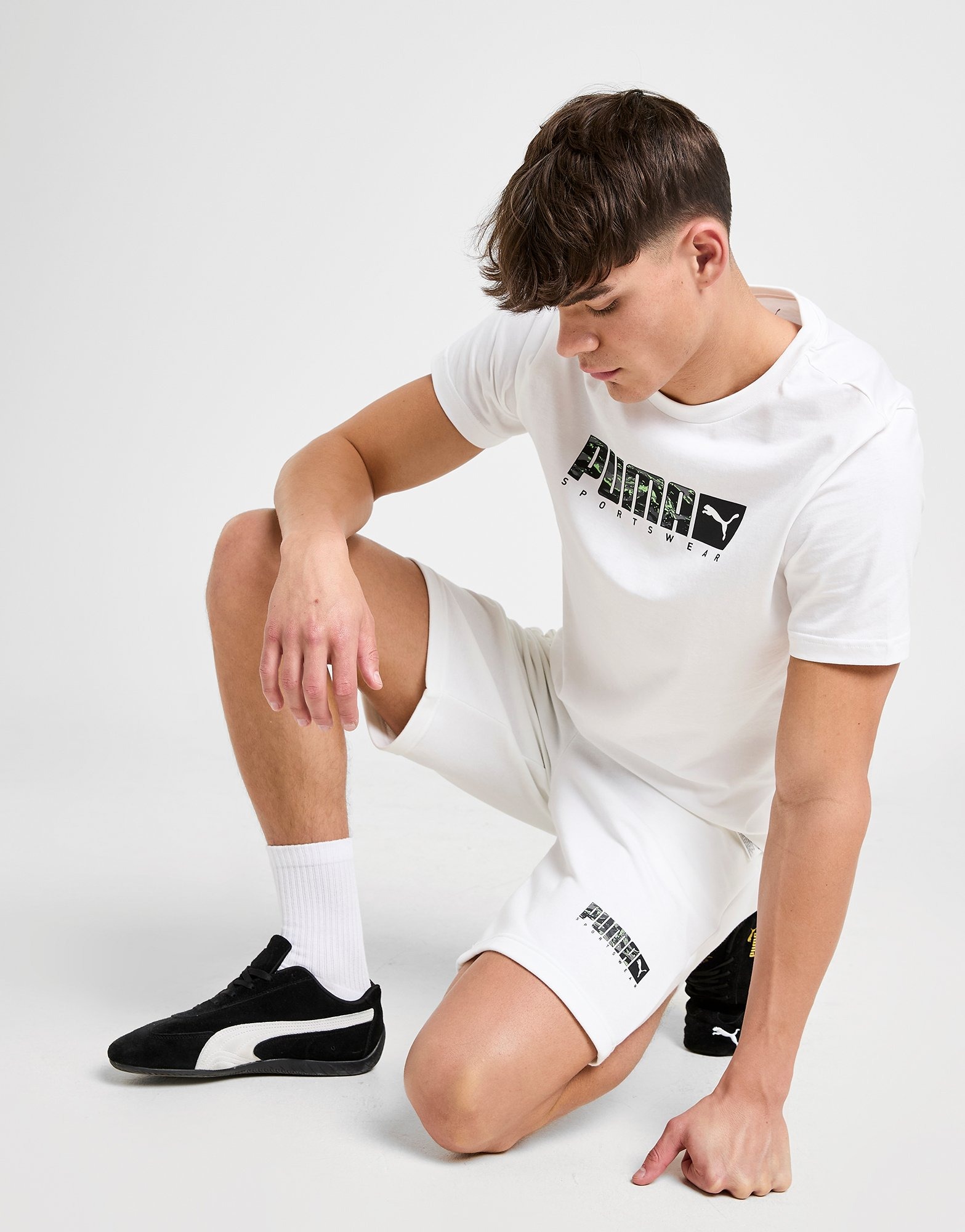 White PUMA Sportswear Shorts | JD Sports UK