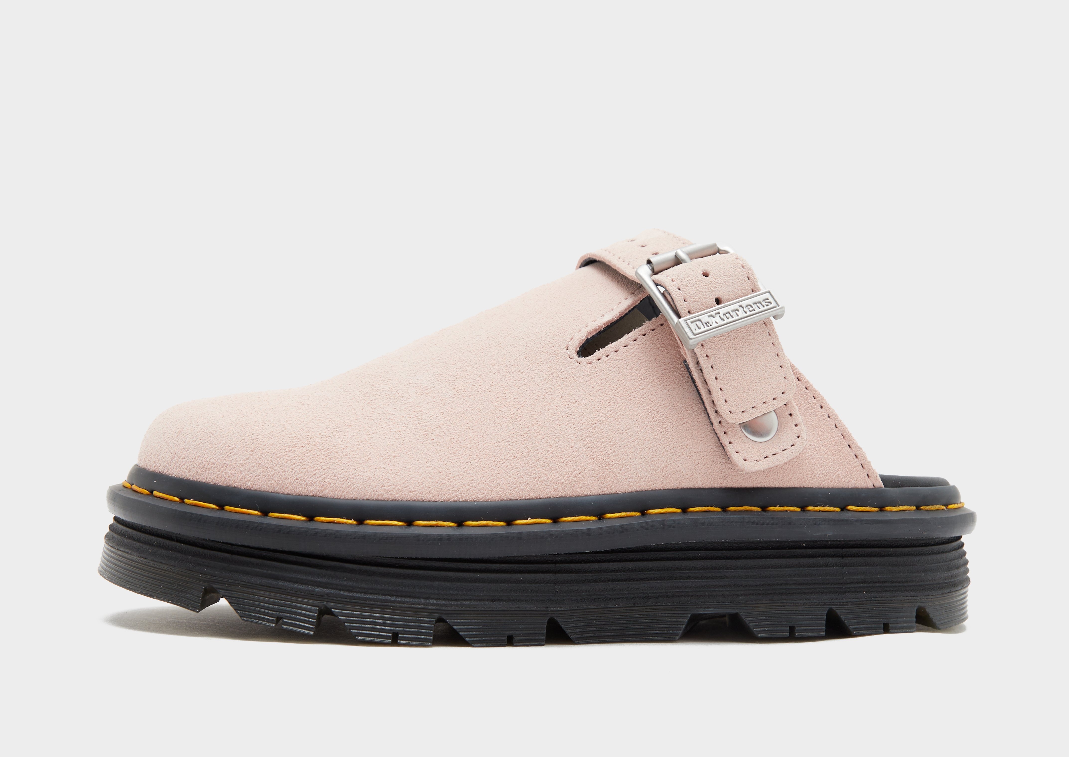 Pink Dr. Martens ZebZag Suede Mules Women's - JD Sports Global